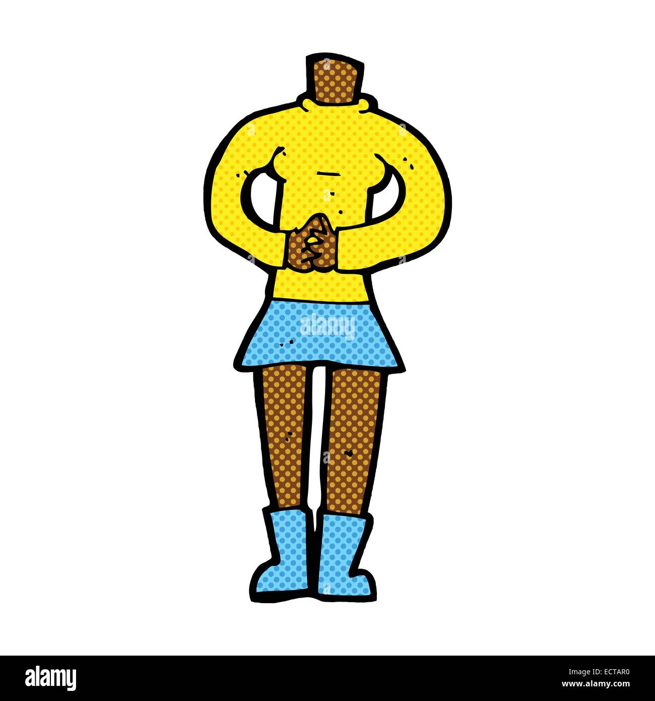 retro comic book style cartoon female body Stock Vector Image & Art - Alamy