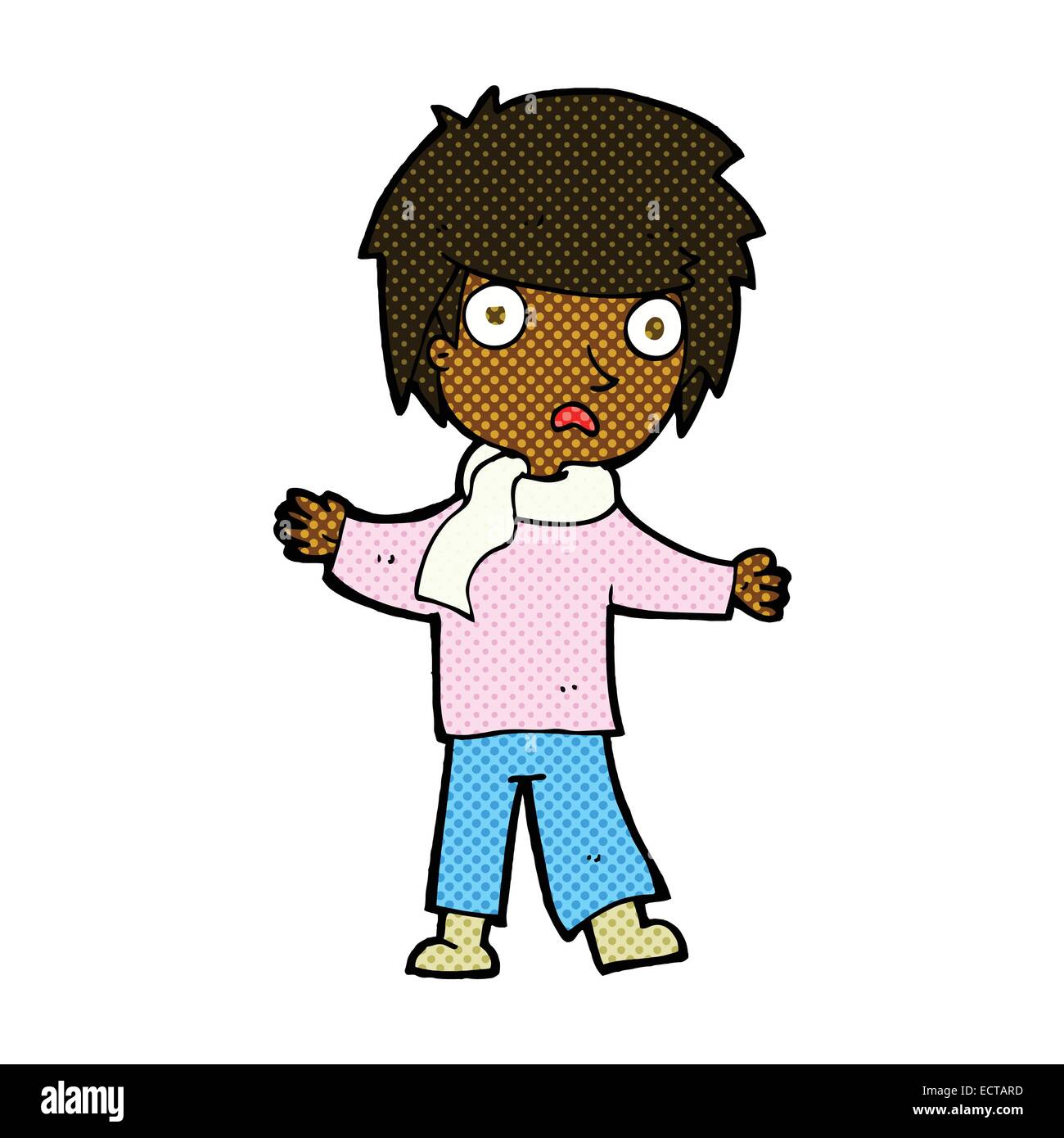 retro comic book style cartoon unhappy boy Stock Vector Image & Art - Alamy