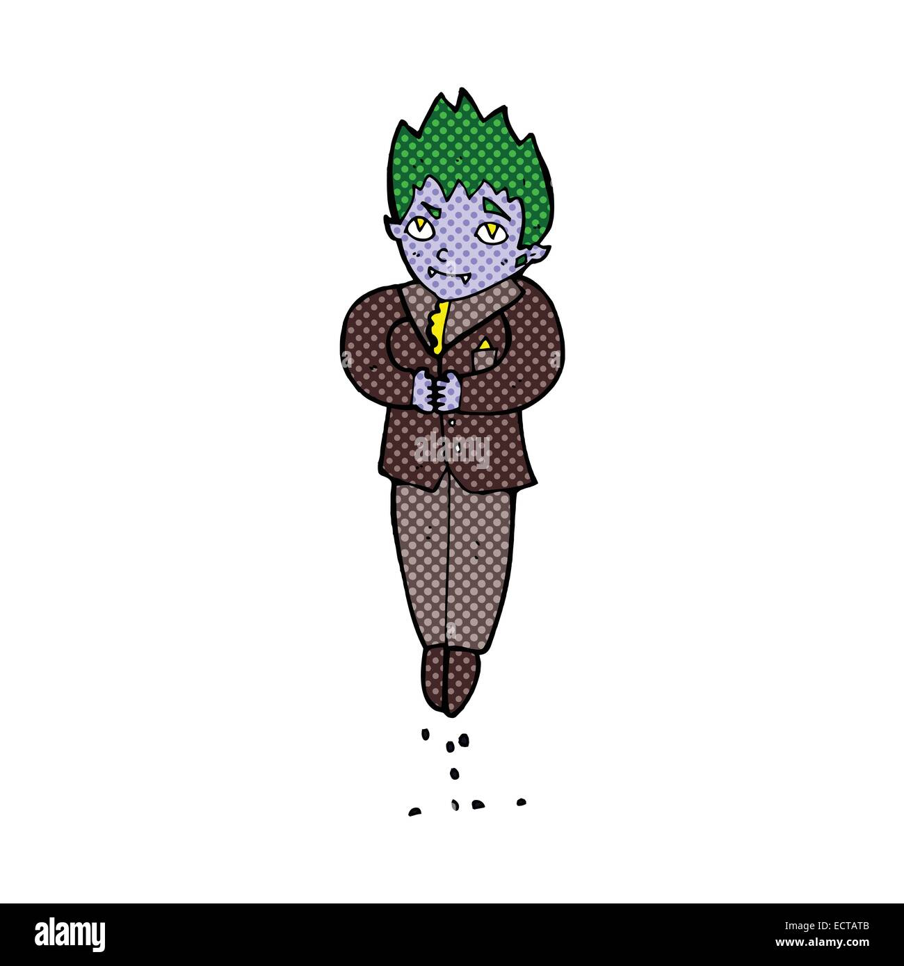 retro comic book style cartoon floating vampire Stock Vector Image ...