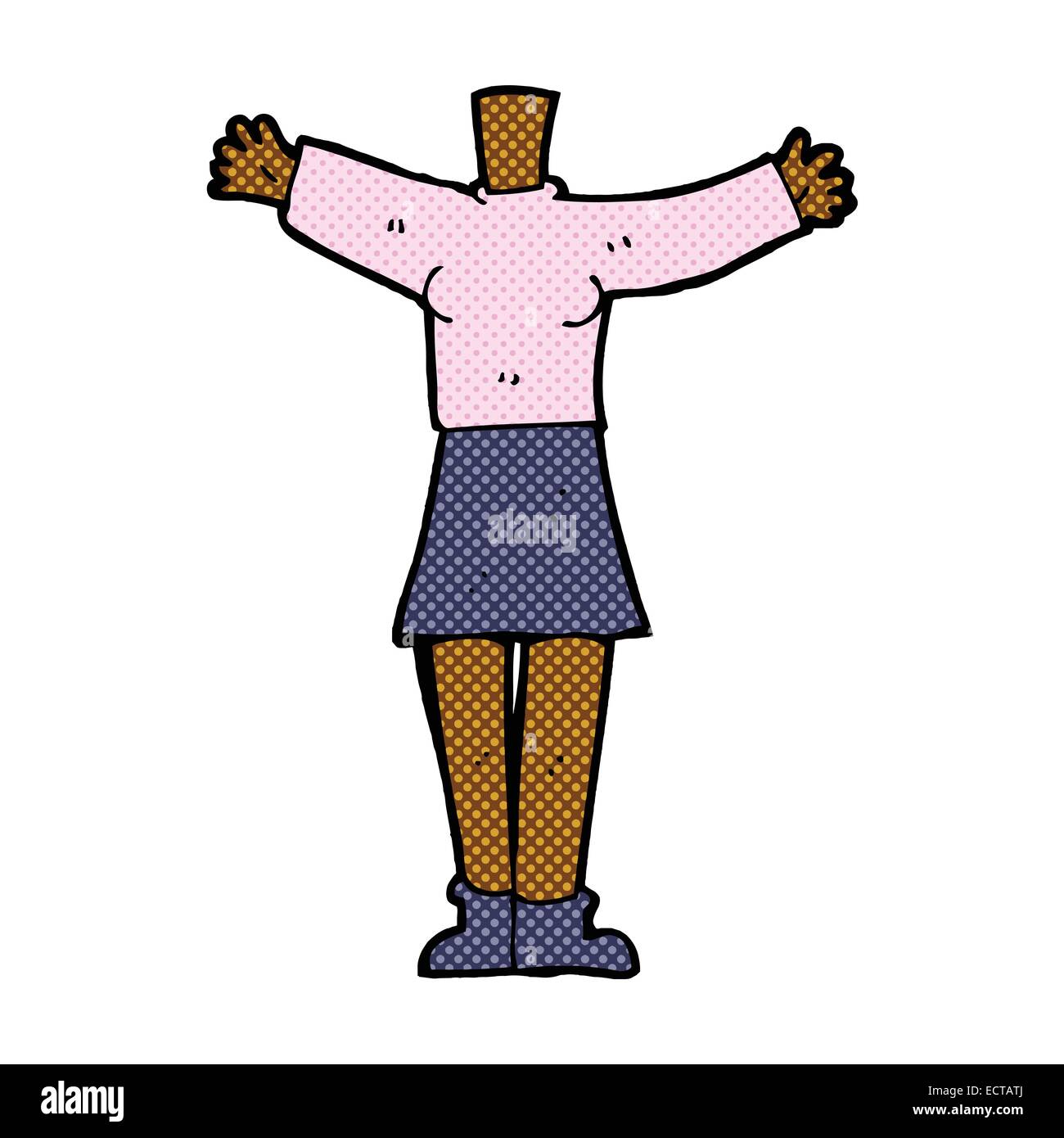 retro comic book style cartoon female body Stock Vector Image & Art - Alamy