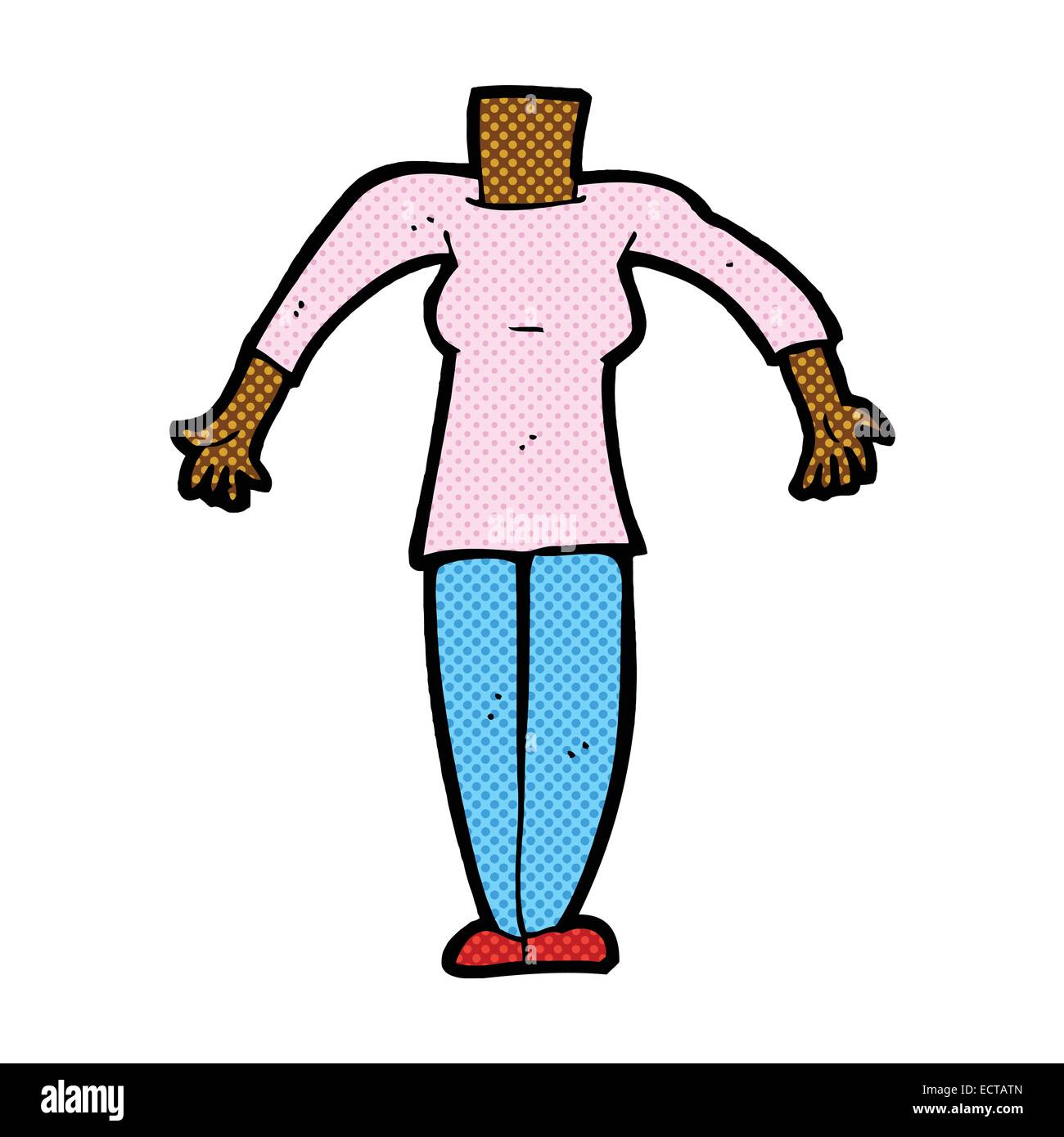 retro comic book style cartoon female body Stock Vector Image & Art - Alamy