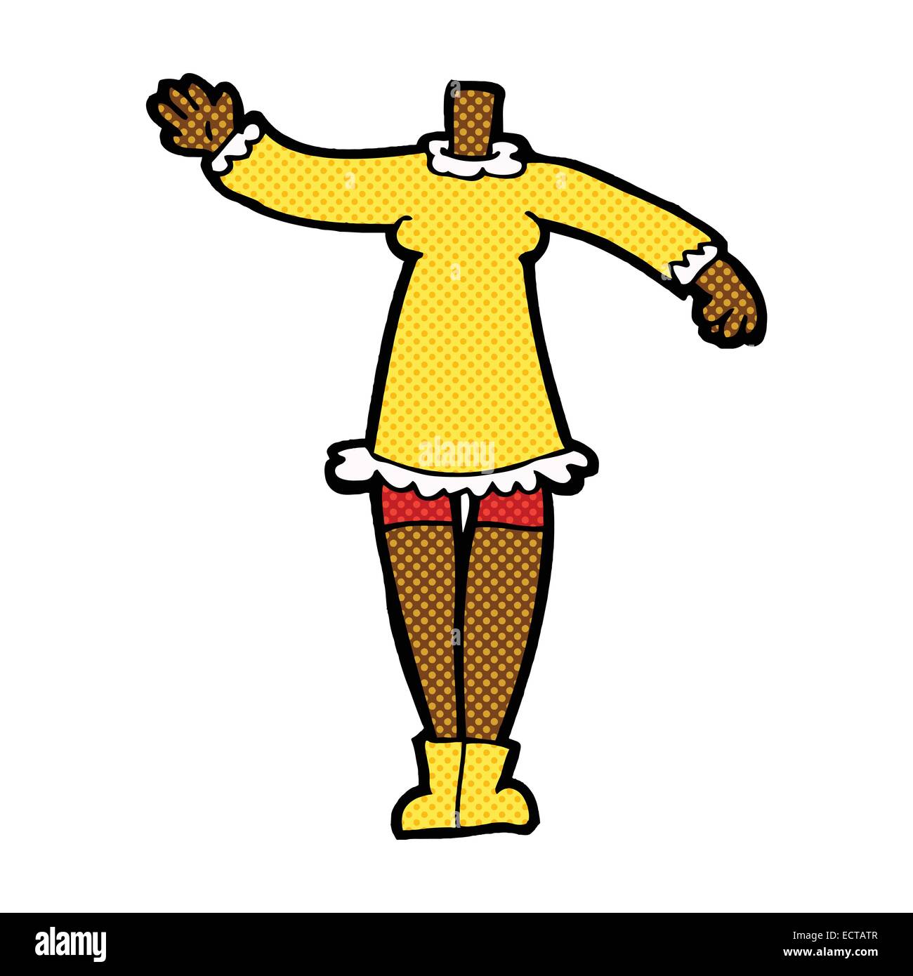retro comic book style cartoon female body Stock Vector Image & Art - Alamy