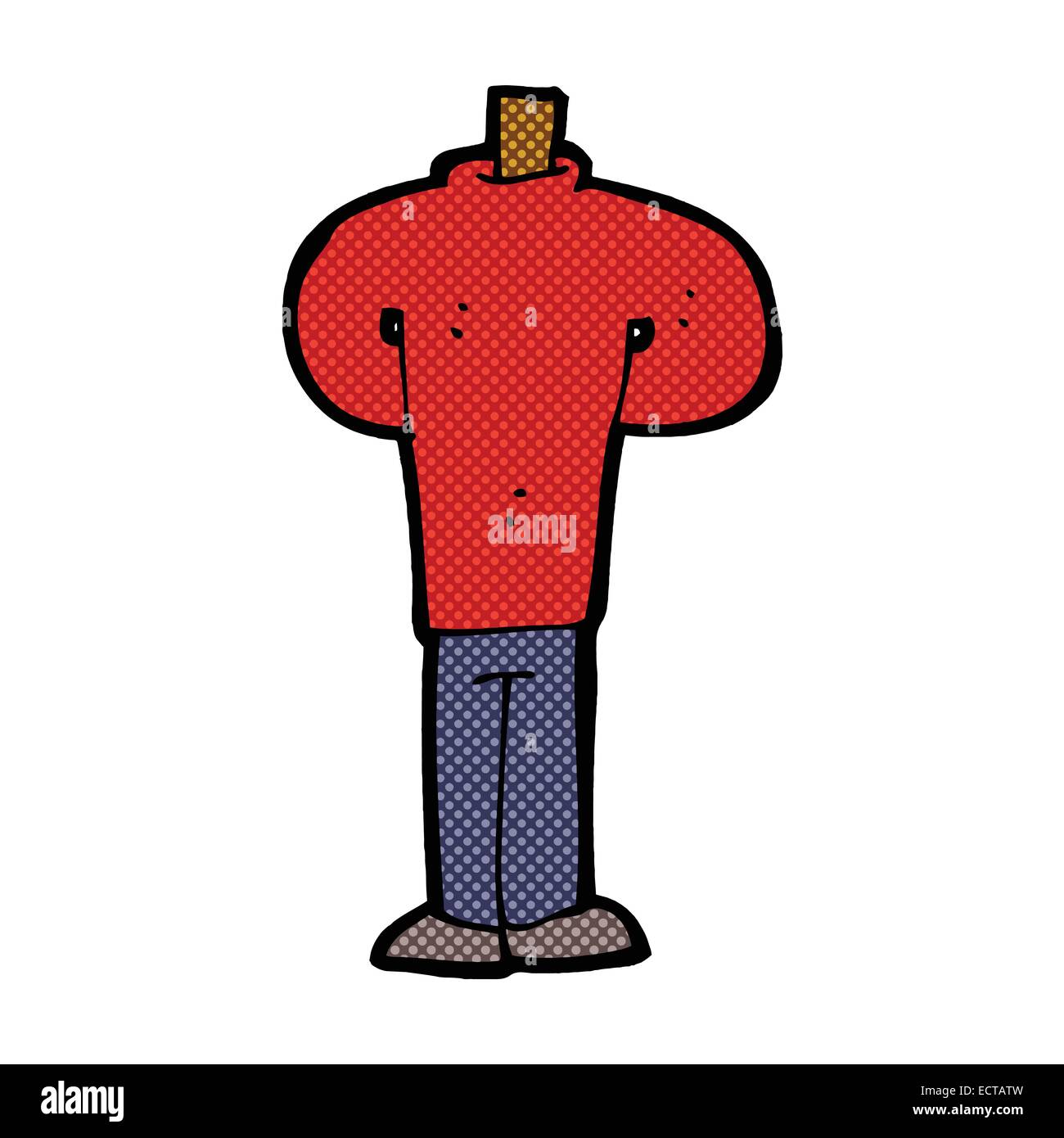 retro comic book style cartoon body standing still (mix and match retro ...