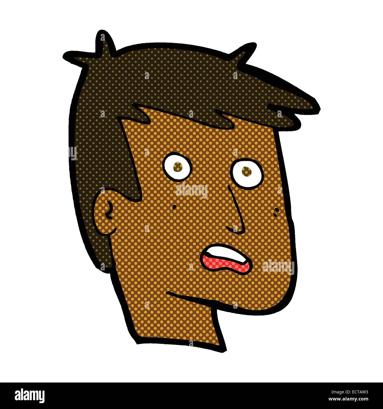retro comic book style cartoon unhappy face Stock Vector Image & Art ...