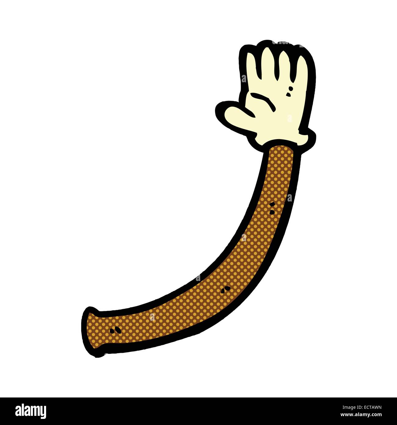 retro comic book style cartoon arm with rubber glove Stock Vector Image ...
