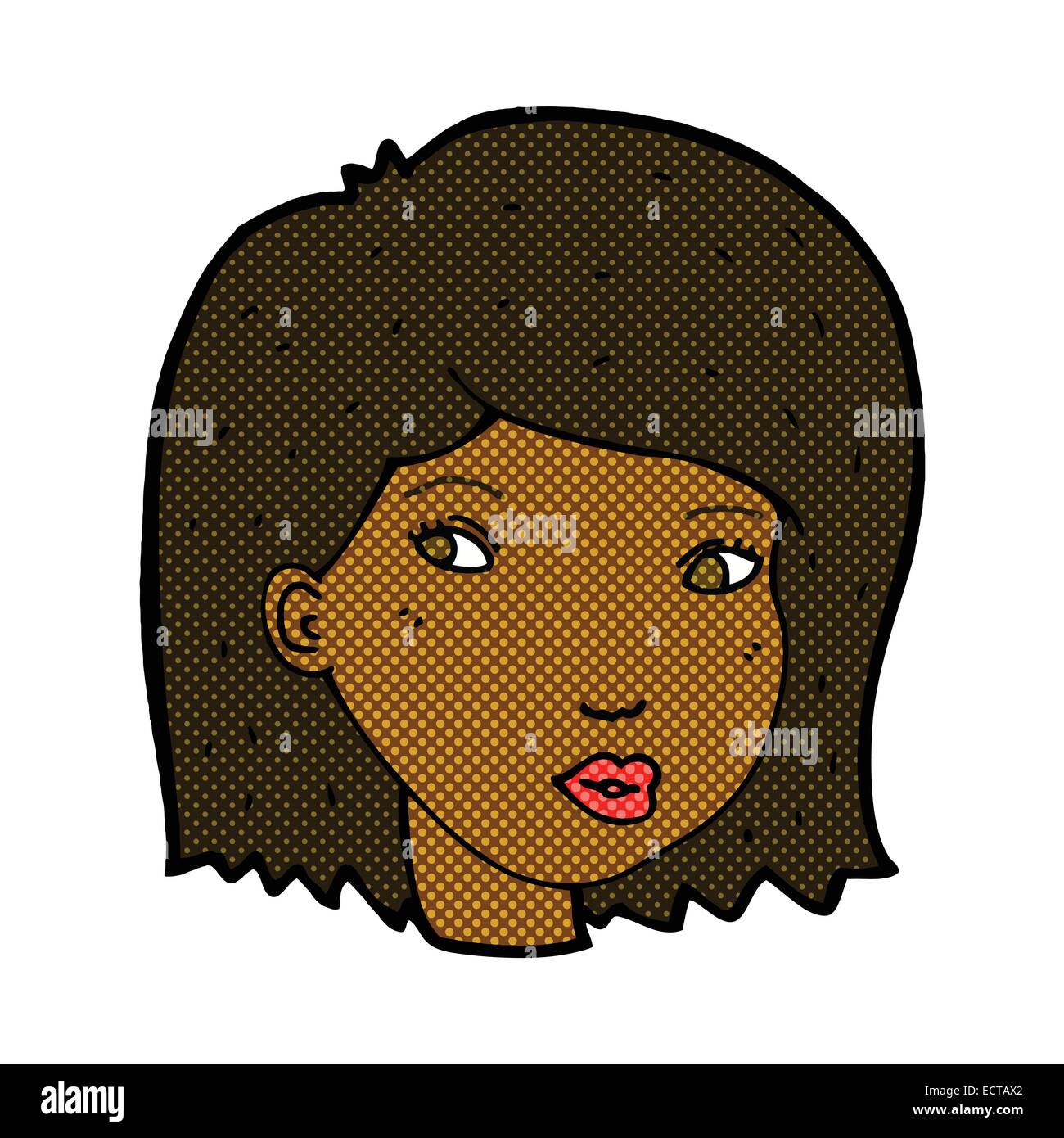 retro comic book style cartoon female face Stock Vector Image & Art - Alamy