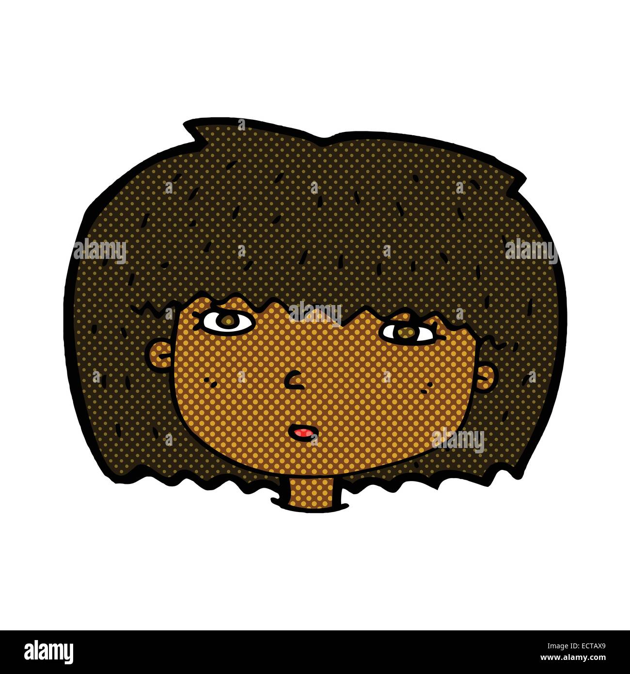 retro comic book style cartoon female face Stock Vector Image & Art - Alamy