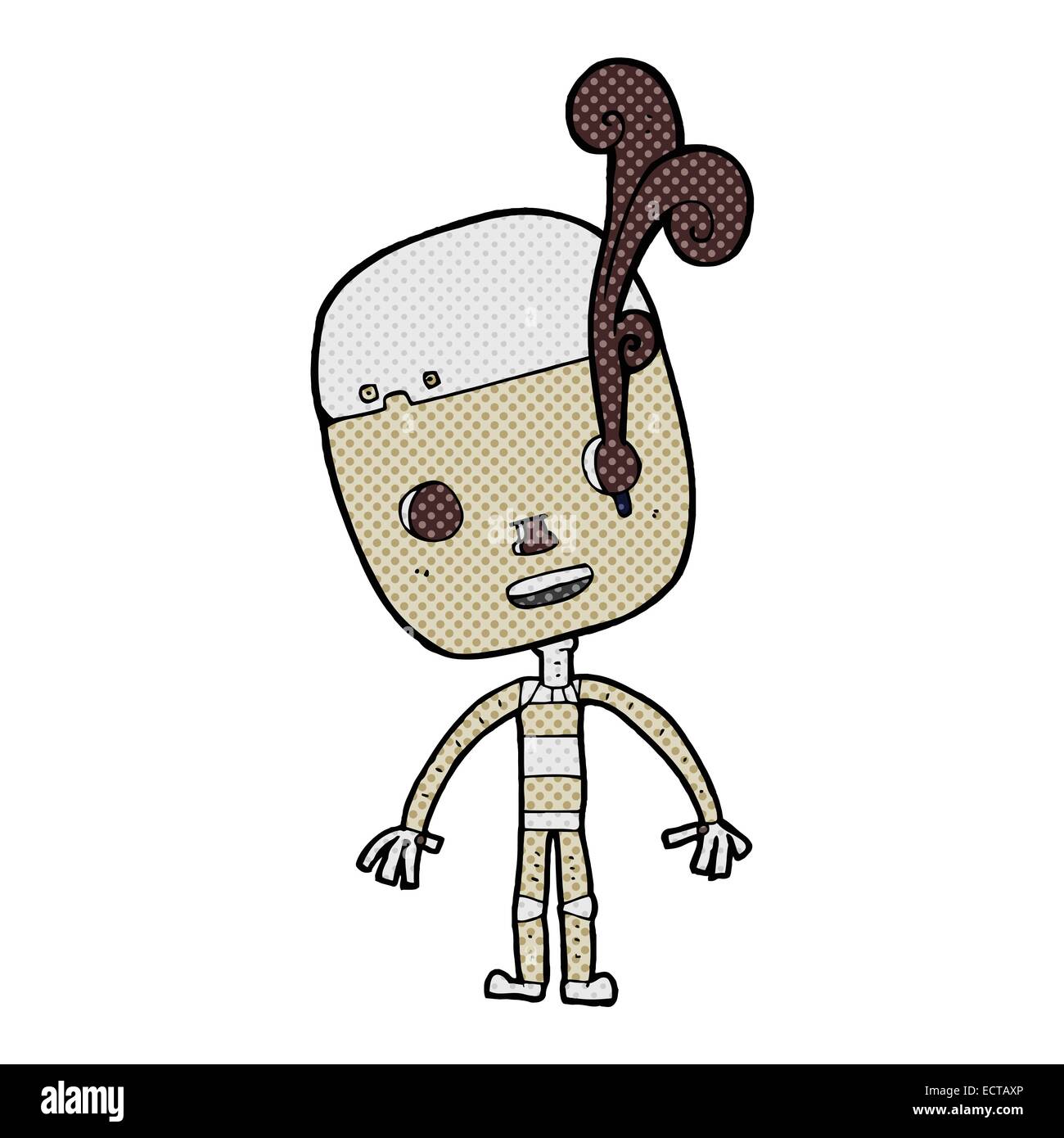 retro comic book style cartoon sad robot Stock Vector Image & Art - Alamy