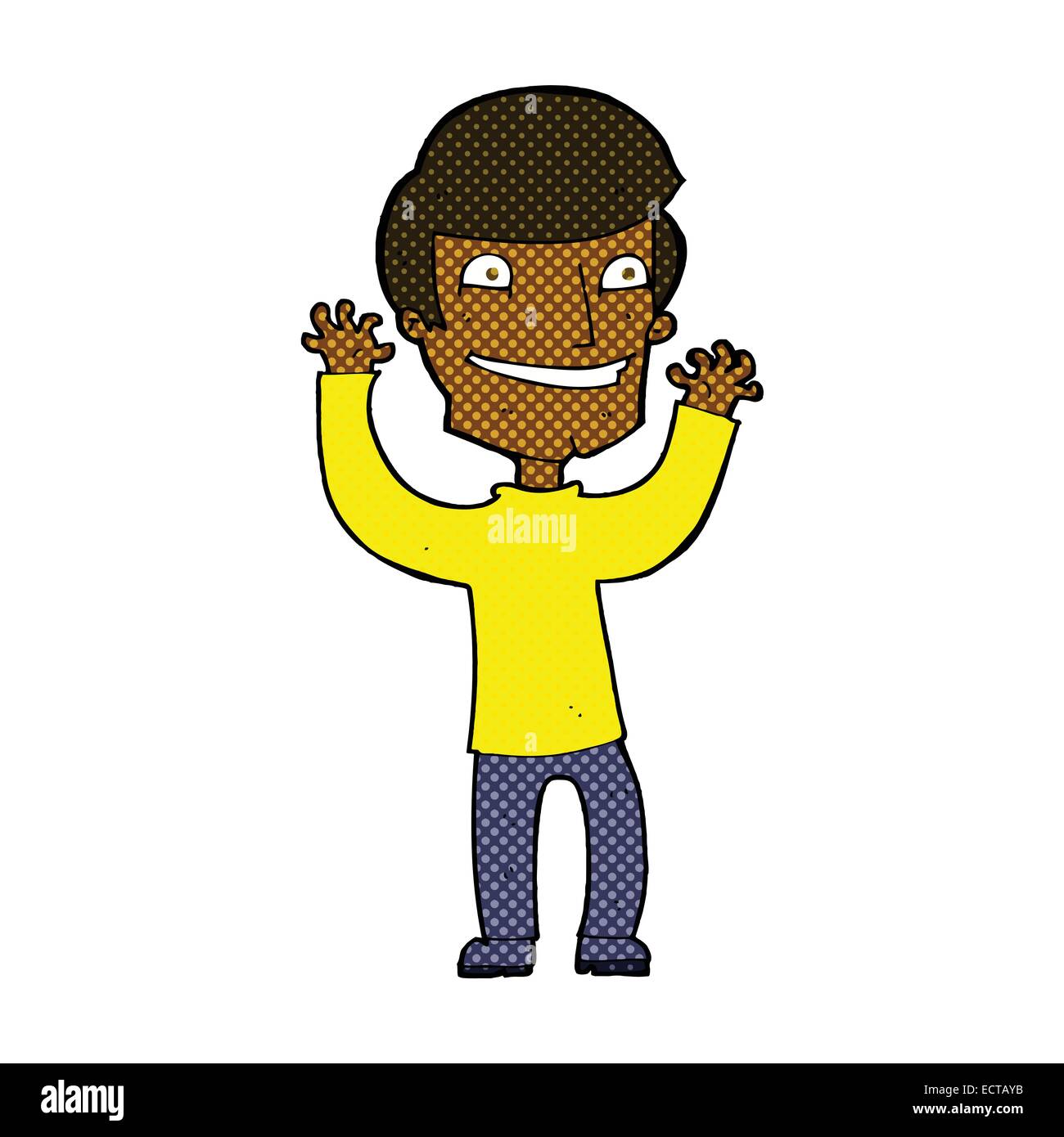 retro comic book style cartoon excited man Stock Vector Image & Art - Alamy