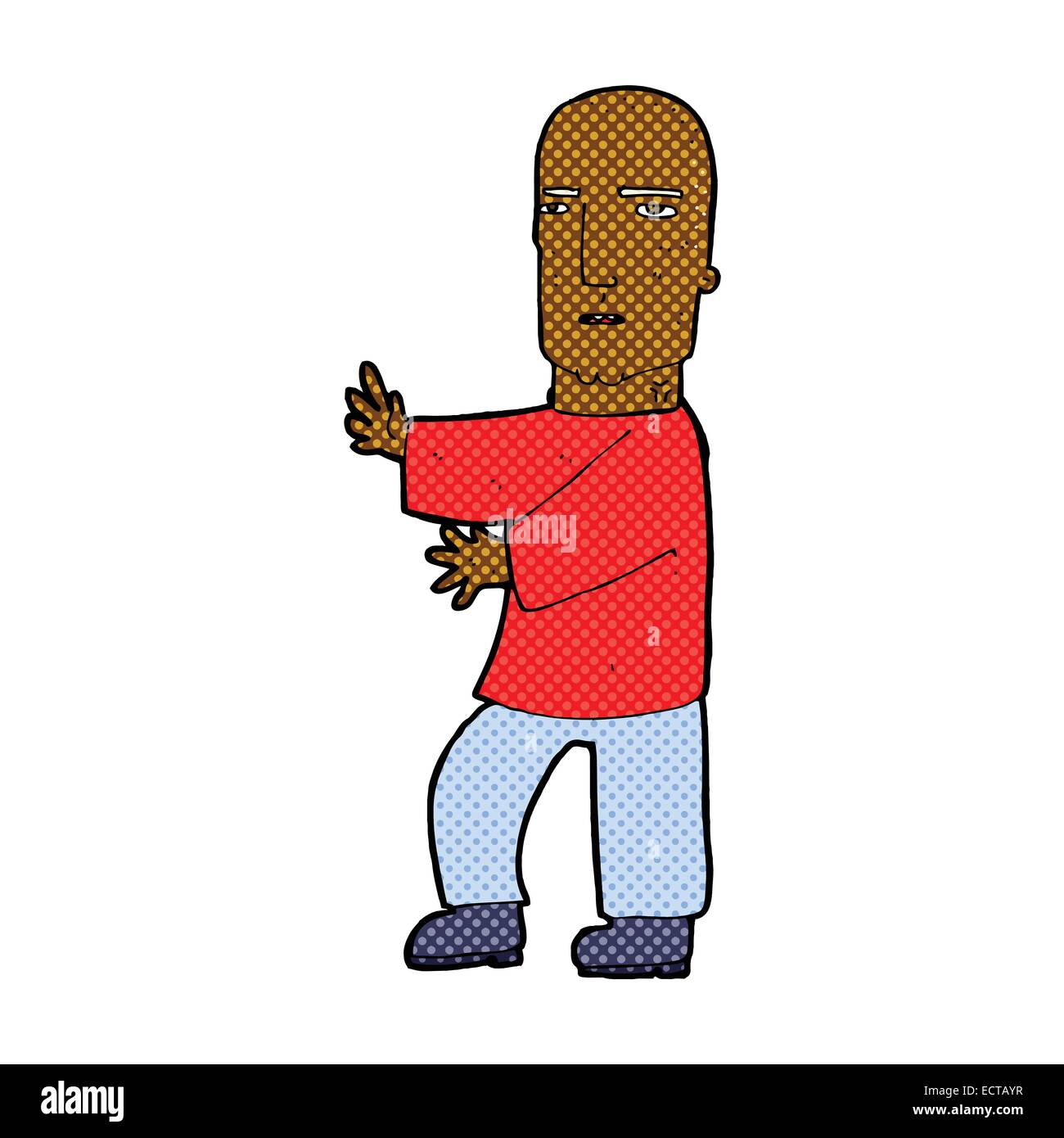 retro comic book style cartoon tough man Stock Vector Image & Art - Alamy