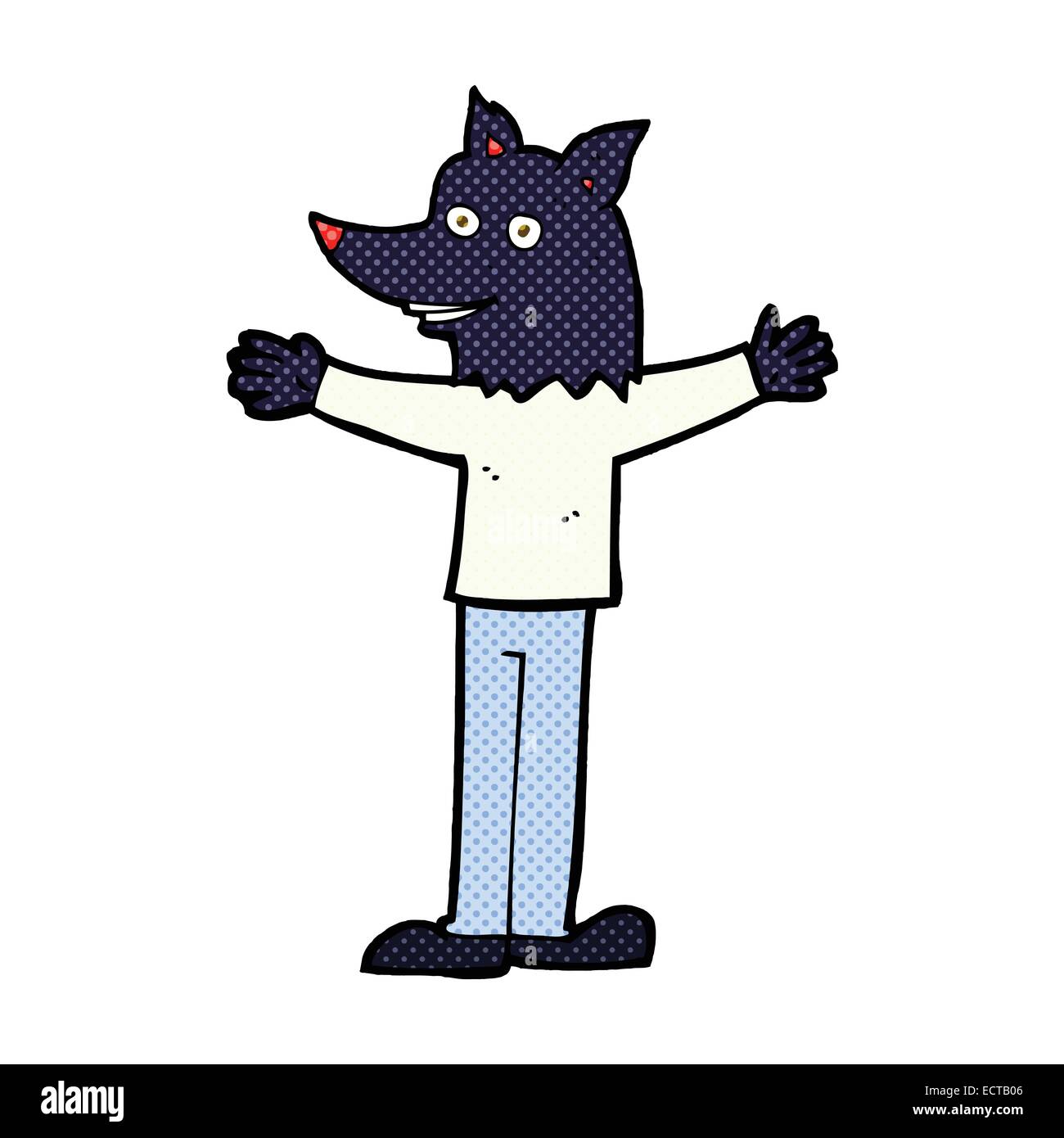 retro comic book style cartoon werewolf Stock Vector Image & Art - Alamy