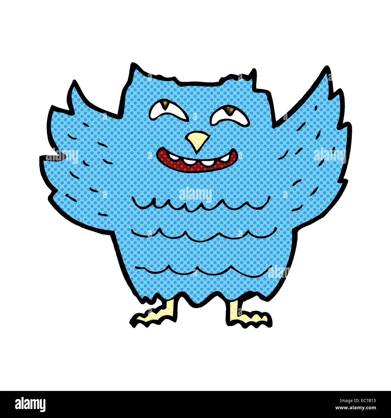 retro comic book style cartoon happy owl Stock Vector Image & Art - Alamy