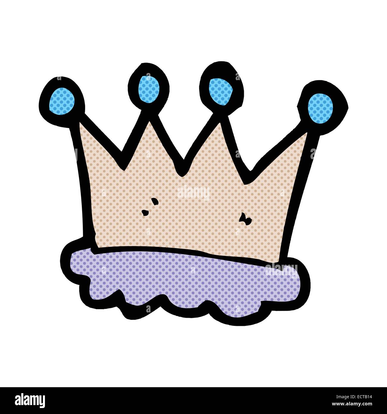 retro comic book style cartoon crown symbol Stock Vector Image & Art ...