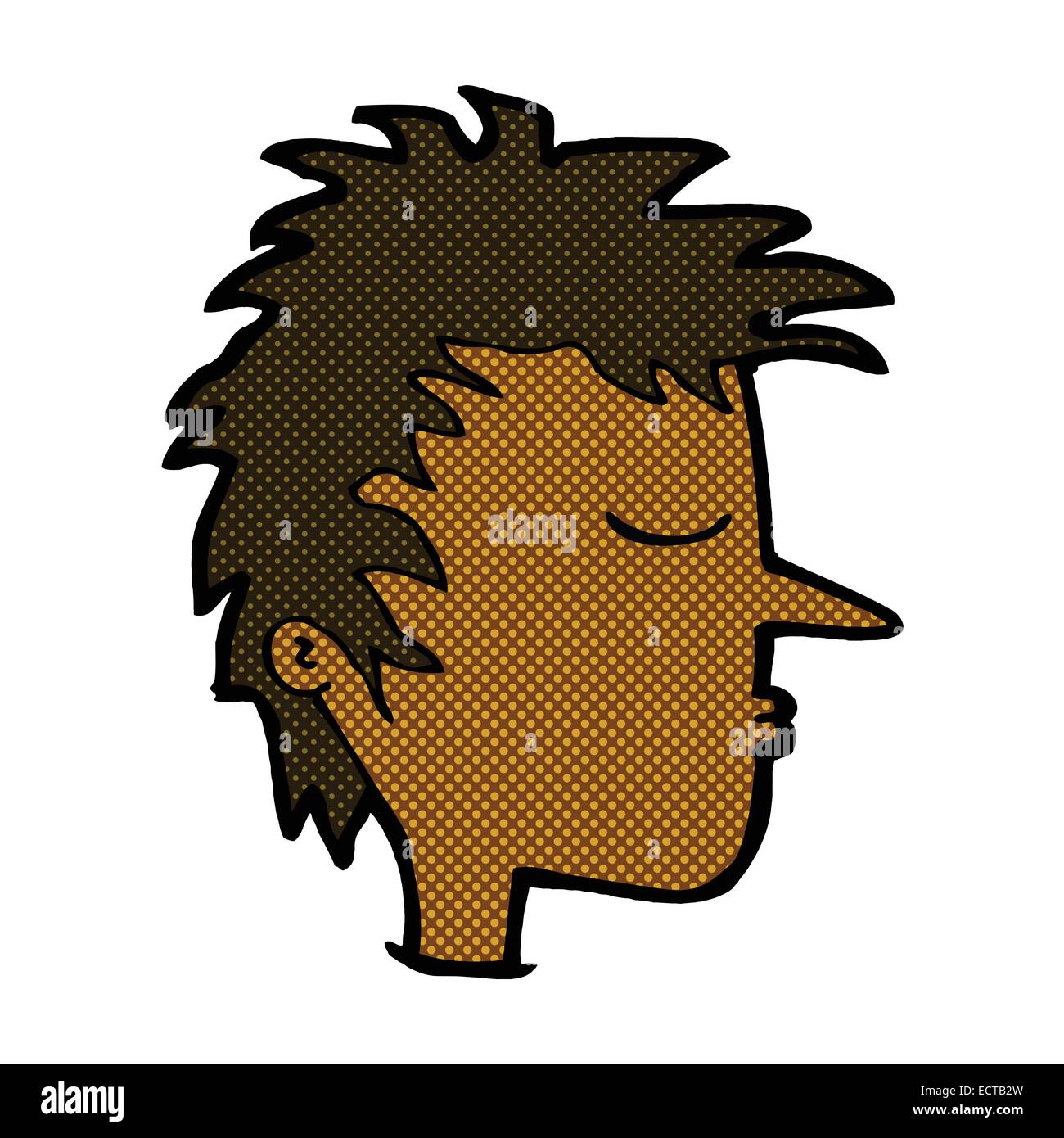 retro comic book style cartoon male face Stock Vector Image & Art - Alamy