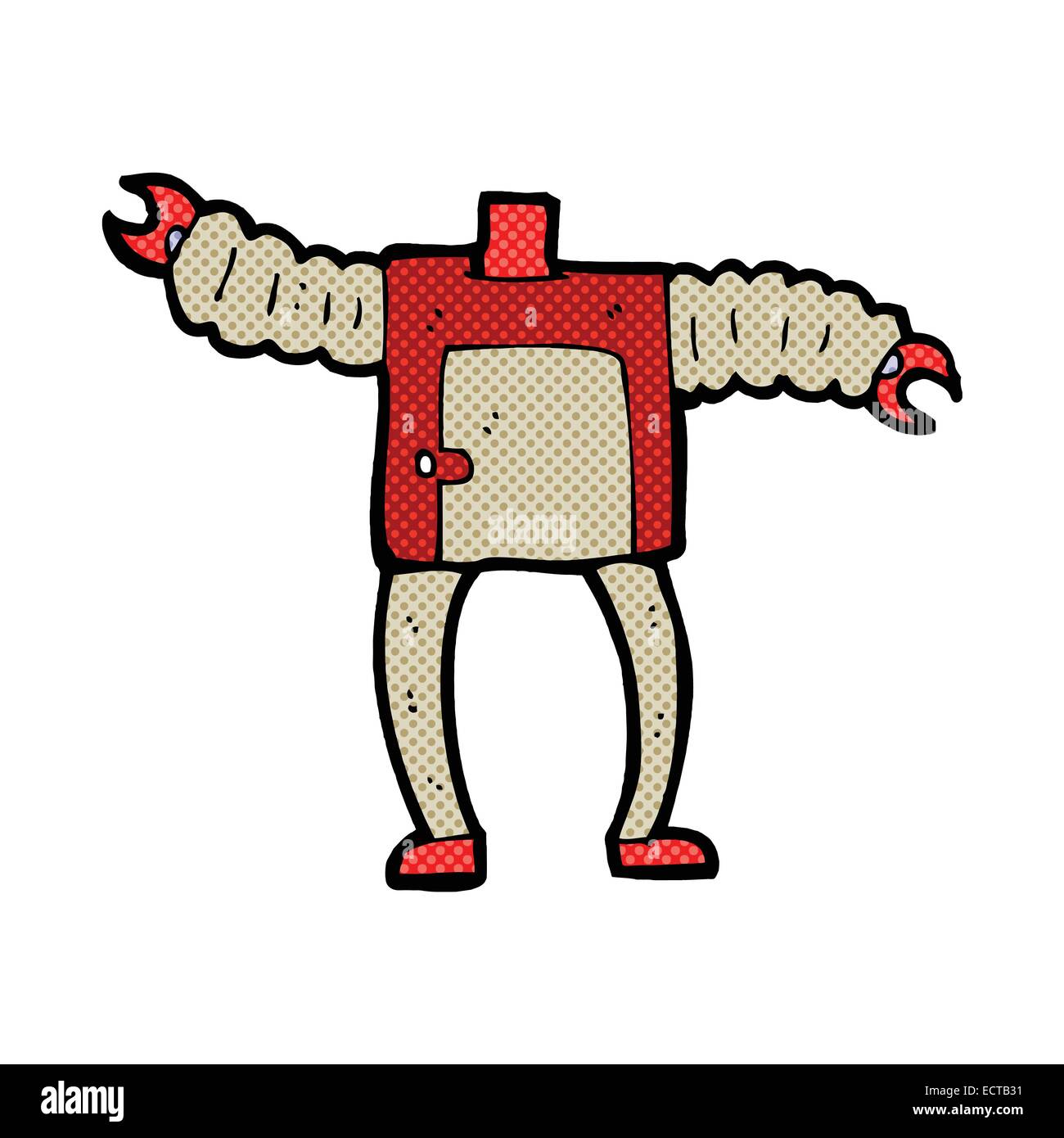 retro comic book style cartoon robot body (mix and match retro comic ...