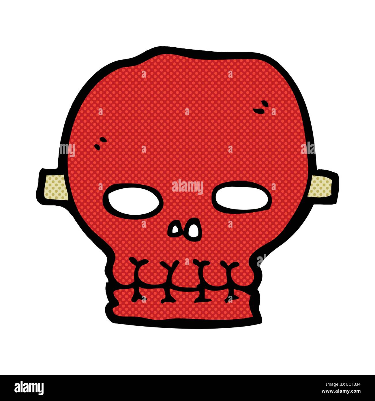 retro comic book style cartoon spooky skull mask Stock Vector Image ...