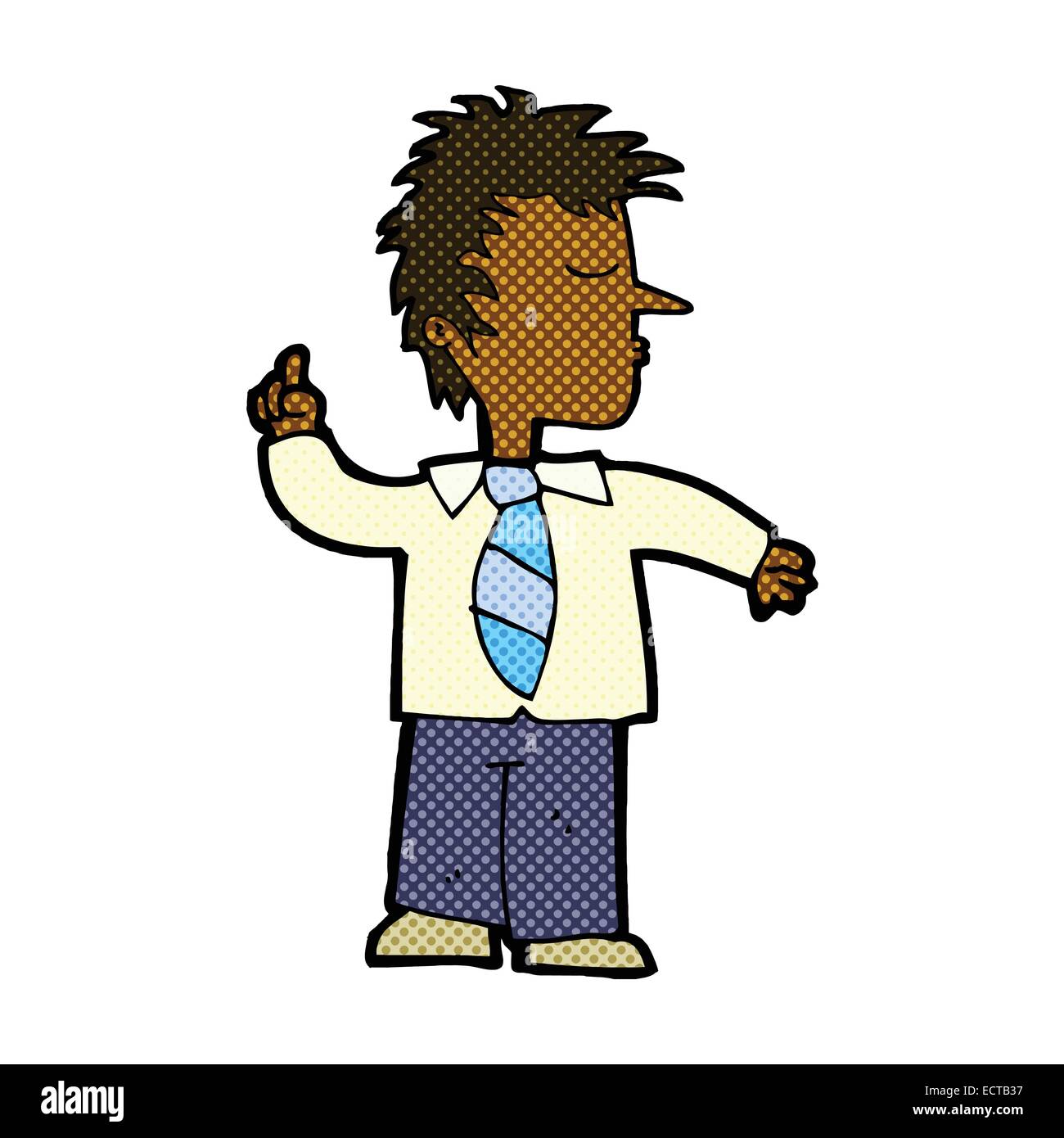 retro comic book style cartoon man making his point Stock Vector Image ...