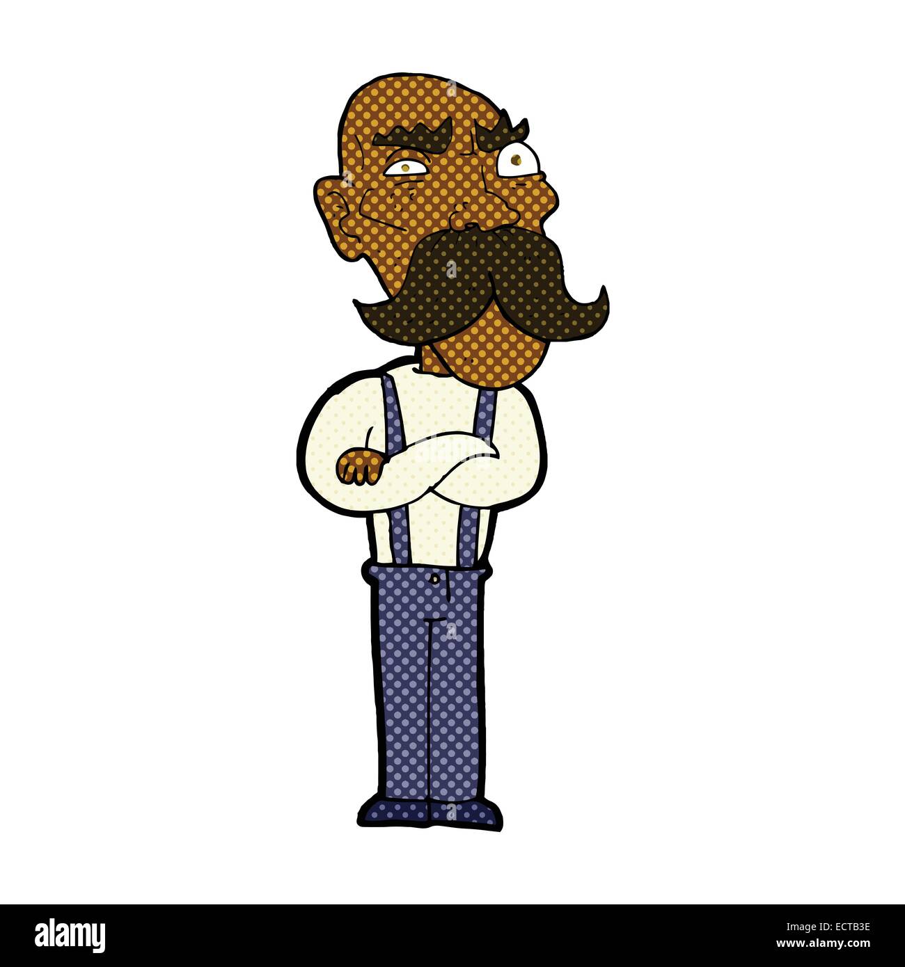 retro comic book style cartoon angry old man Stock Vector Image & Art ...