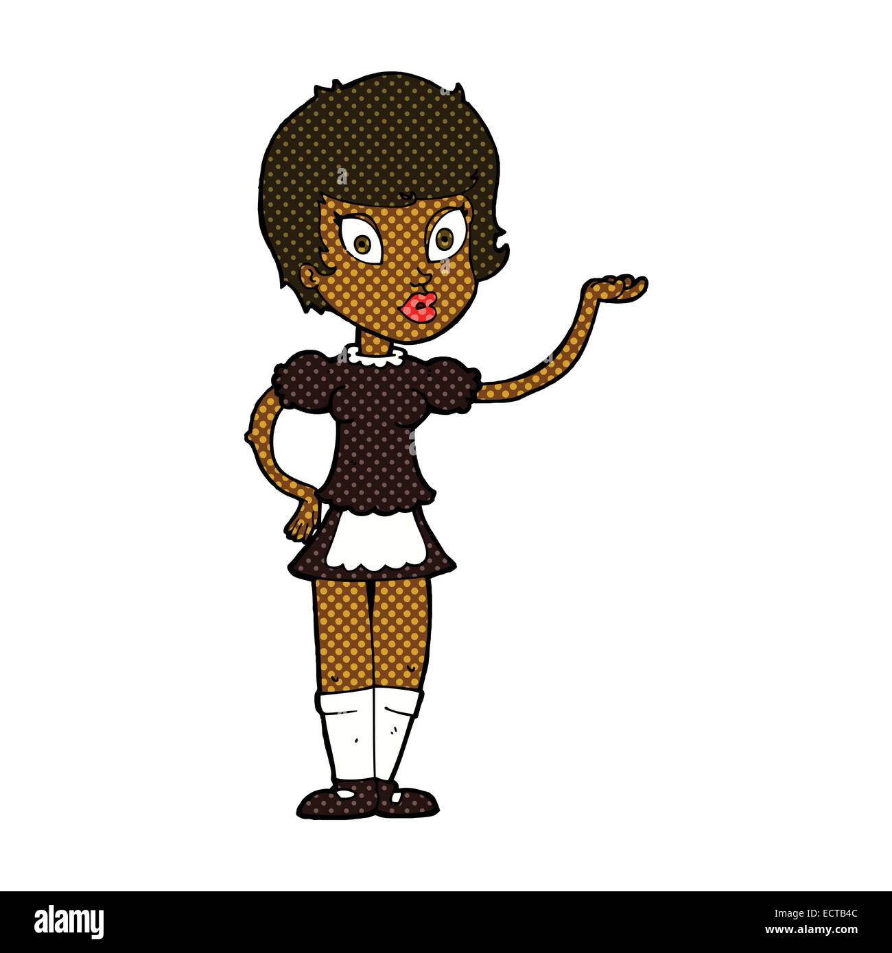 retro comic book style cartoon waitress Stock Vector Image & Art - Alamy