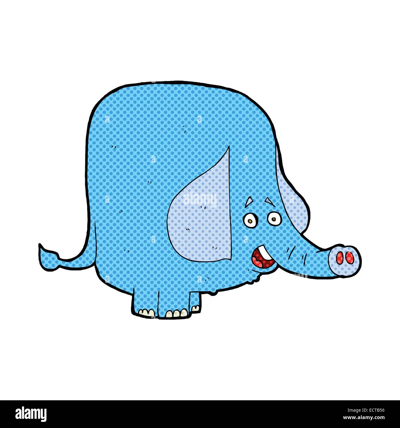 retro comic book style cartoon funny elephant Stock Vector Image & Art ...
