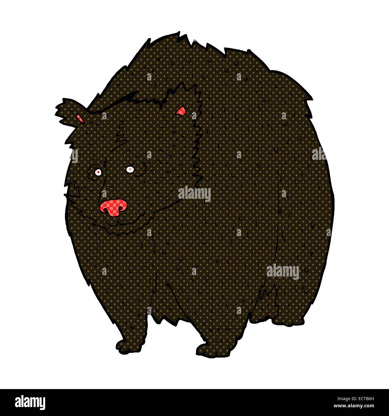 huge black bear retro comic book style cartoon Stock Vector Image & Art ...