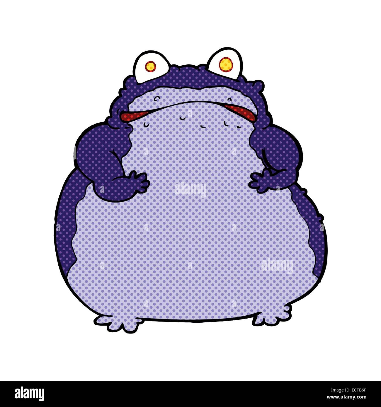 retro comic book style cartoon fat frog Stock Vector Image & Art - Alamy
