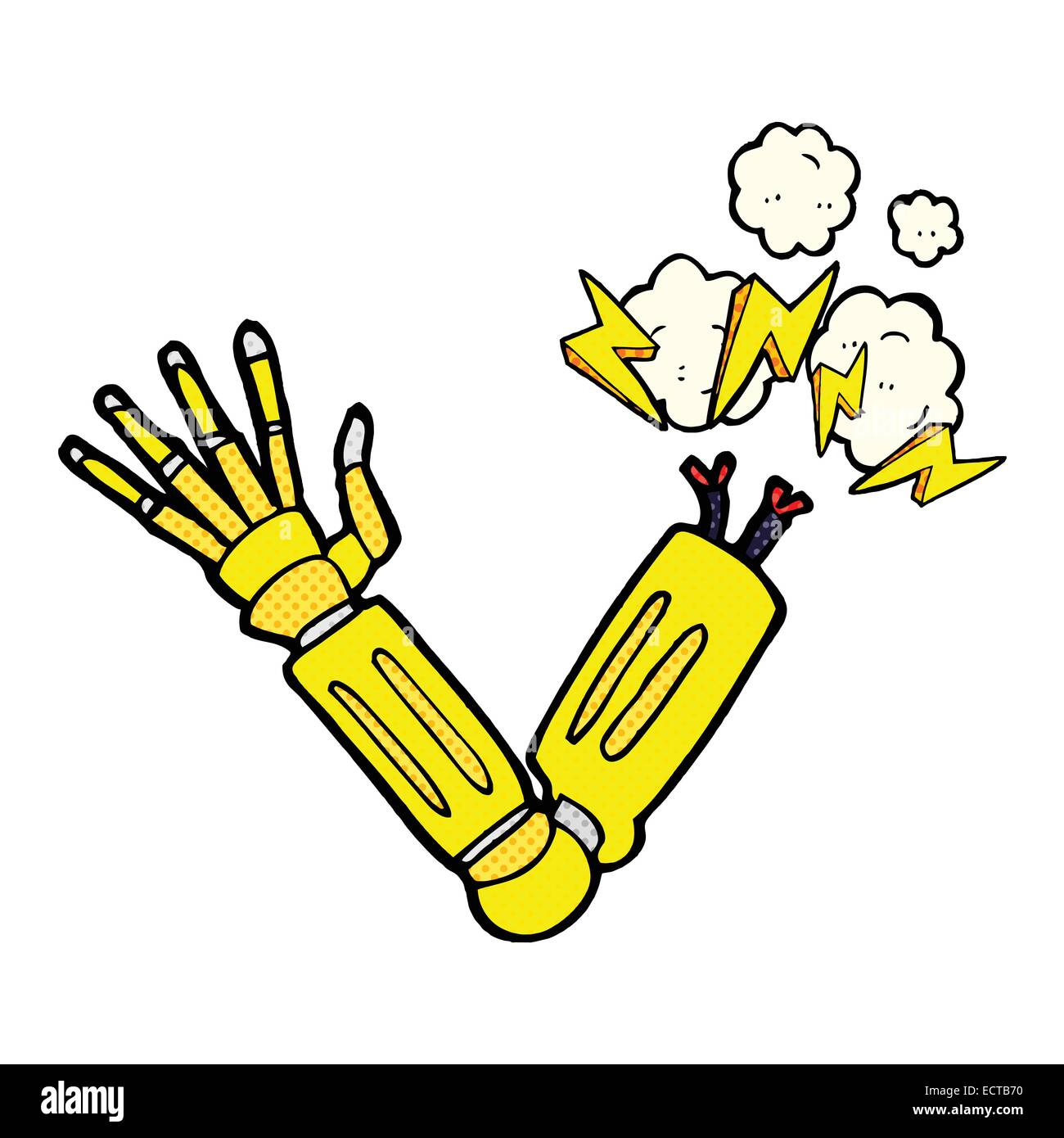 retro comic book style cartoon robot arm Stock Vector Image & Art - Alamy