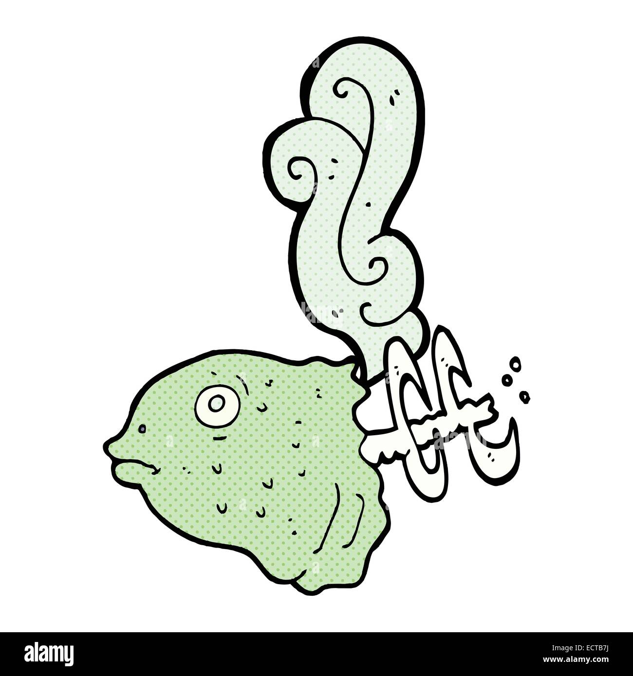 retro comic book style cartoon smelly old fish head Stock Vector Image ...