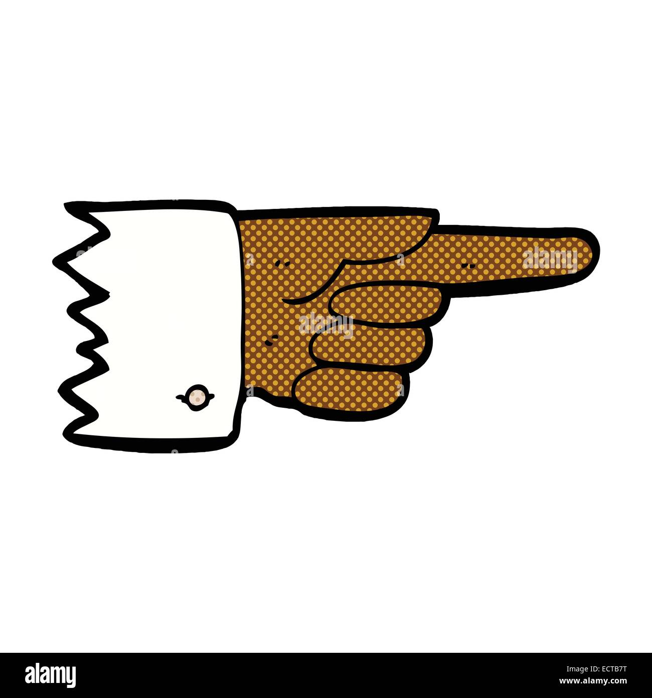 retro comic book style cartoon pointing hand symbol Stock Vector Image & Art - Alamy