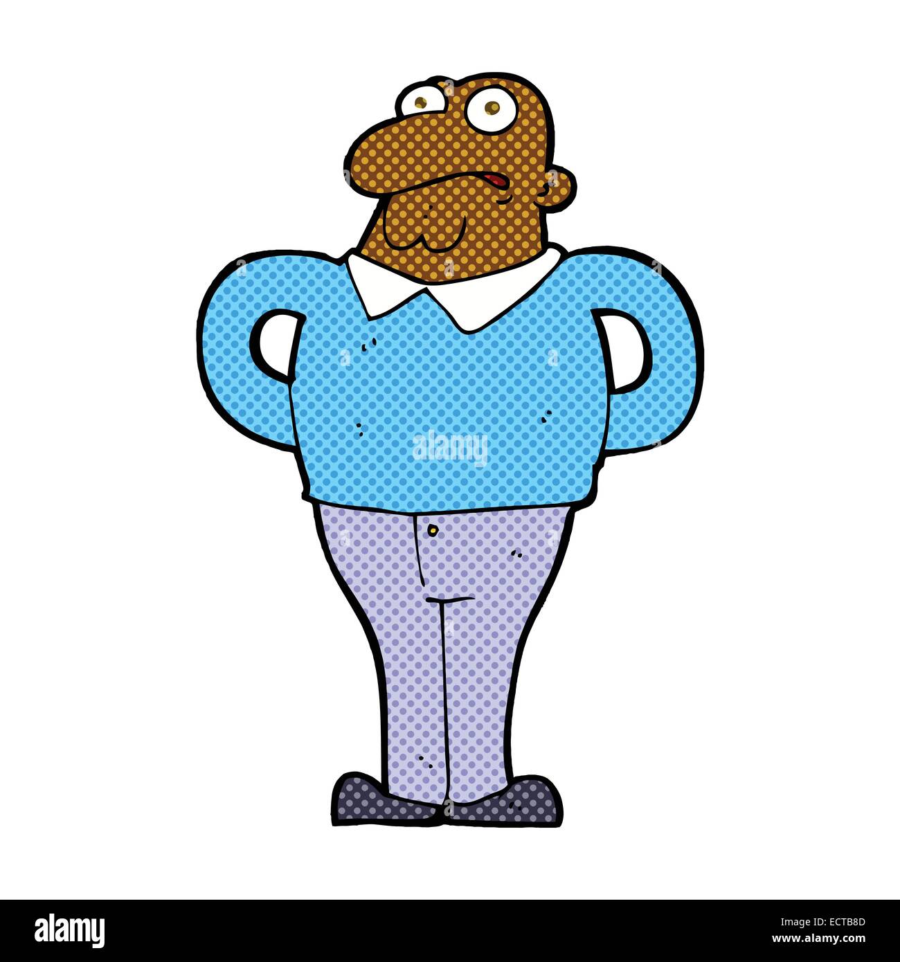 retro comic book style cartoon worried man Stock Vector Image & Art - Alamy