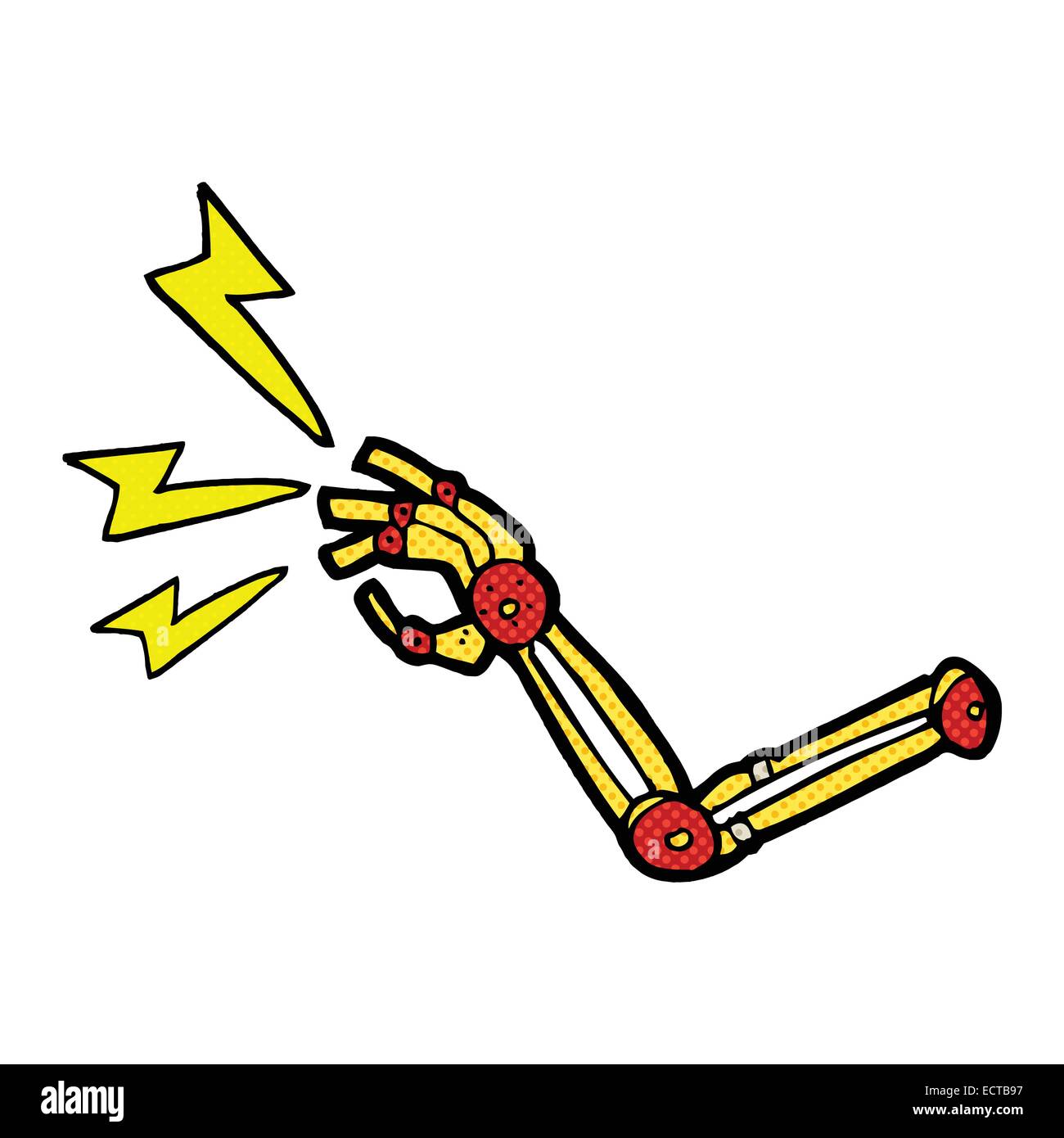 retro comic book style cartoon robot arm Stock Vector Image & Art - Alamy