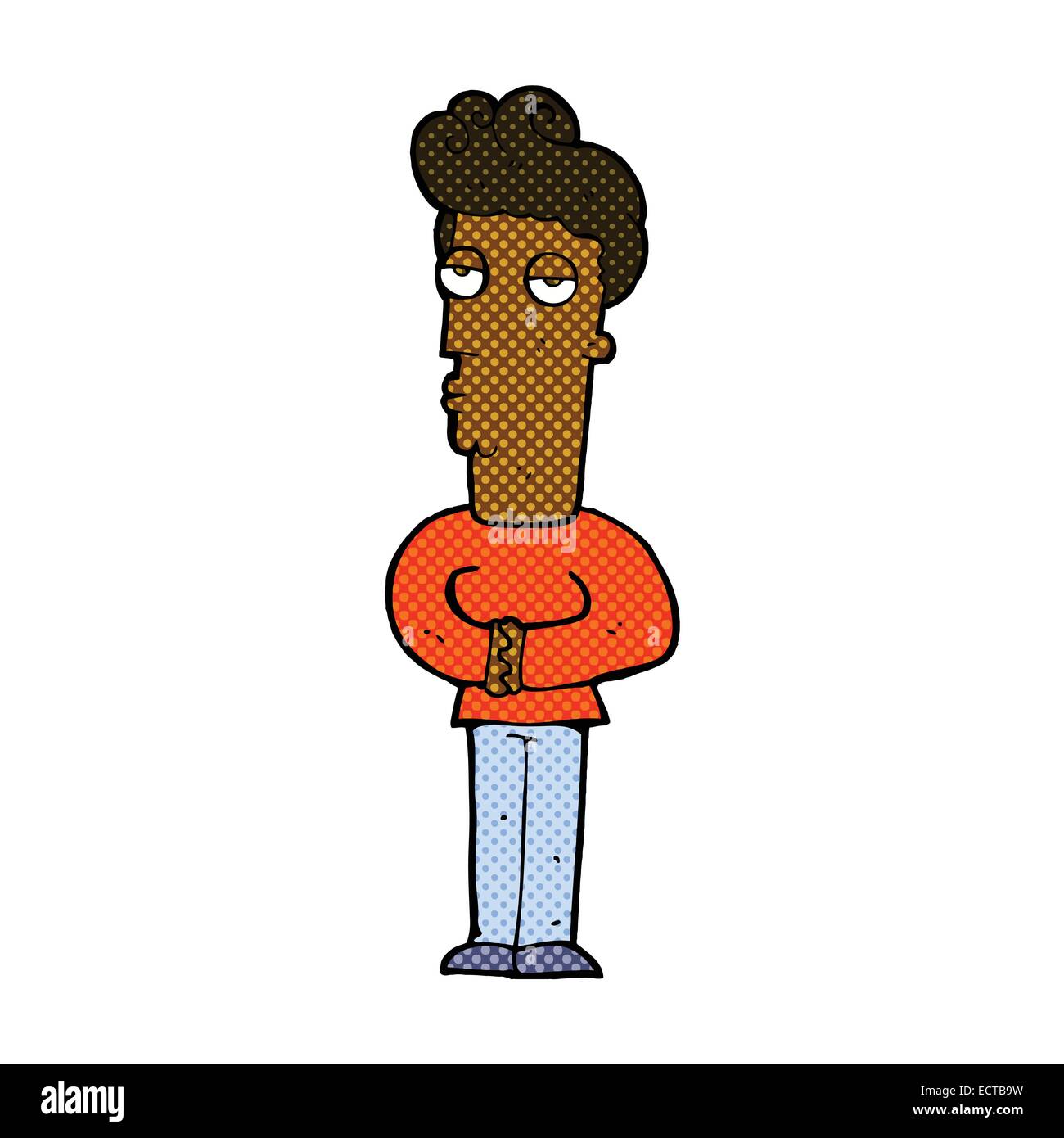 retro comic book style cartoon arrogant man Stock Vector Image & Art ...