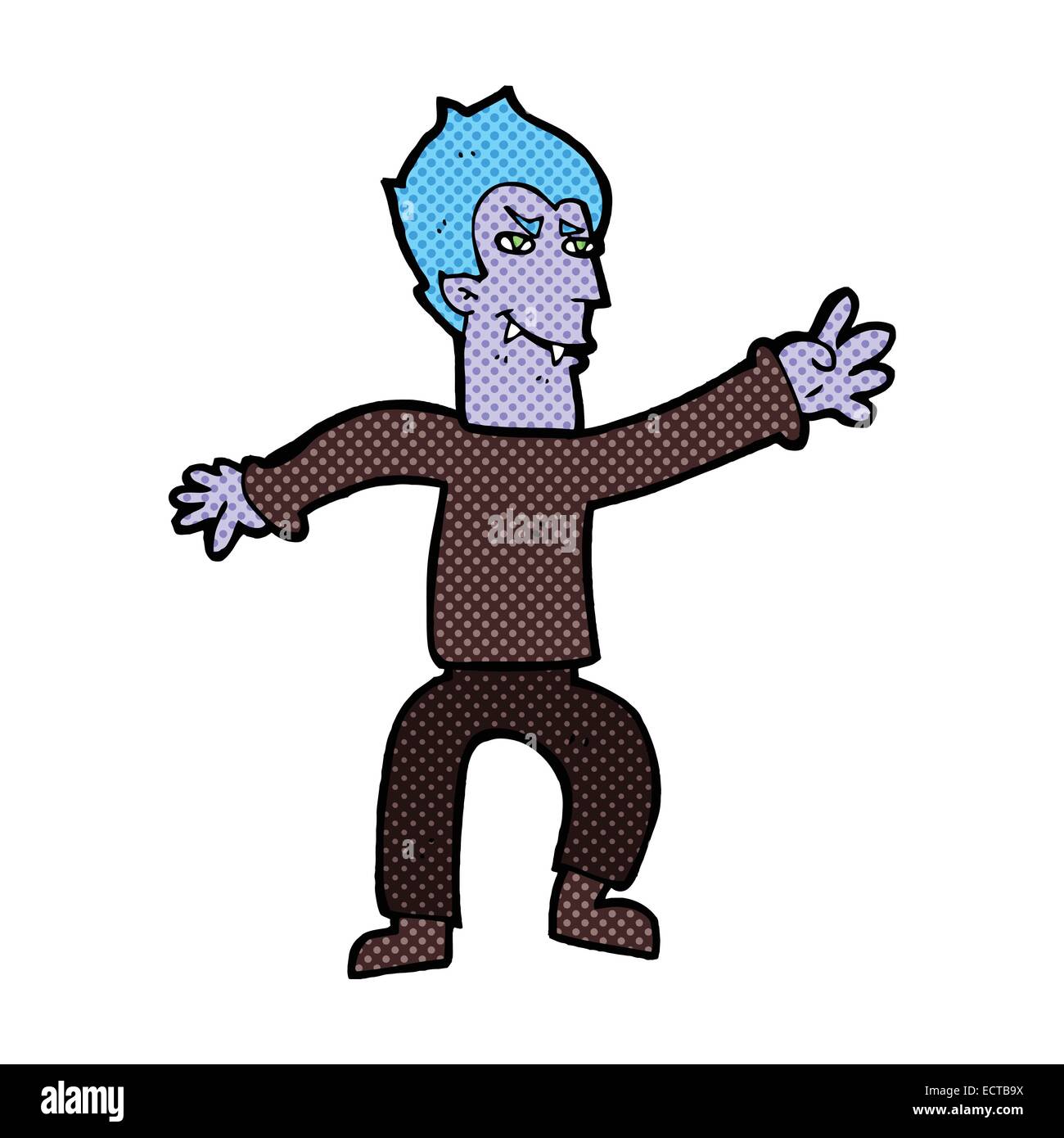 retro comic book style cartoon vampire man Stock Vector Image & Art - Alamy