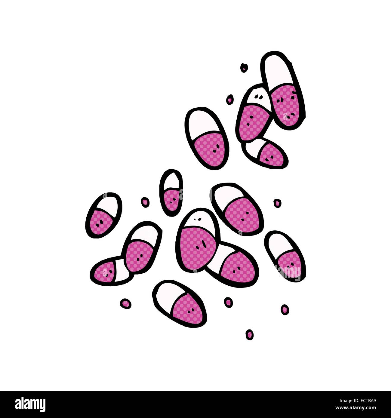 retro comic book style cartoon medical pills Stock Vector Image & Art ...