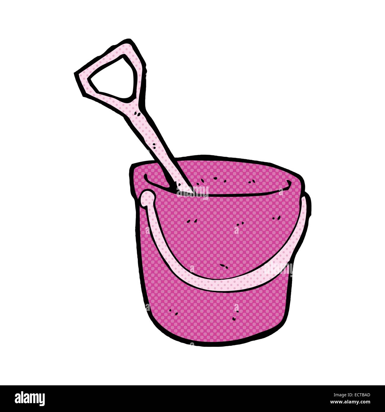 retro comic book style cartoon bucket and spade Stock Vector Image ...