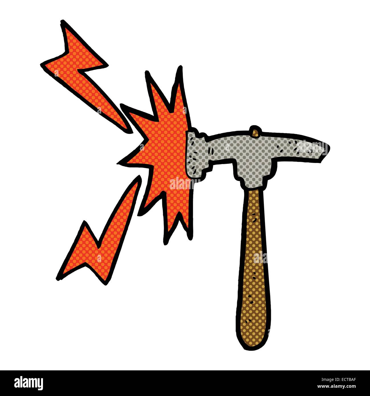 retro comic book style cartoon hammer Stock Vector Image & Art - Alamy