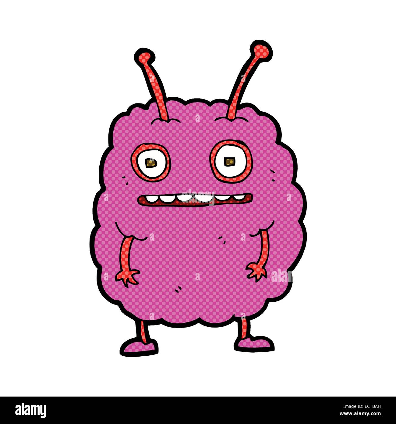retro comic book style cartoon funny alien monster Stock Vector Image ...