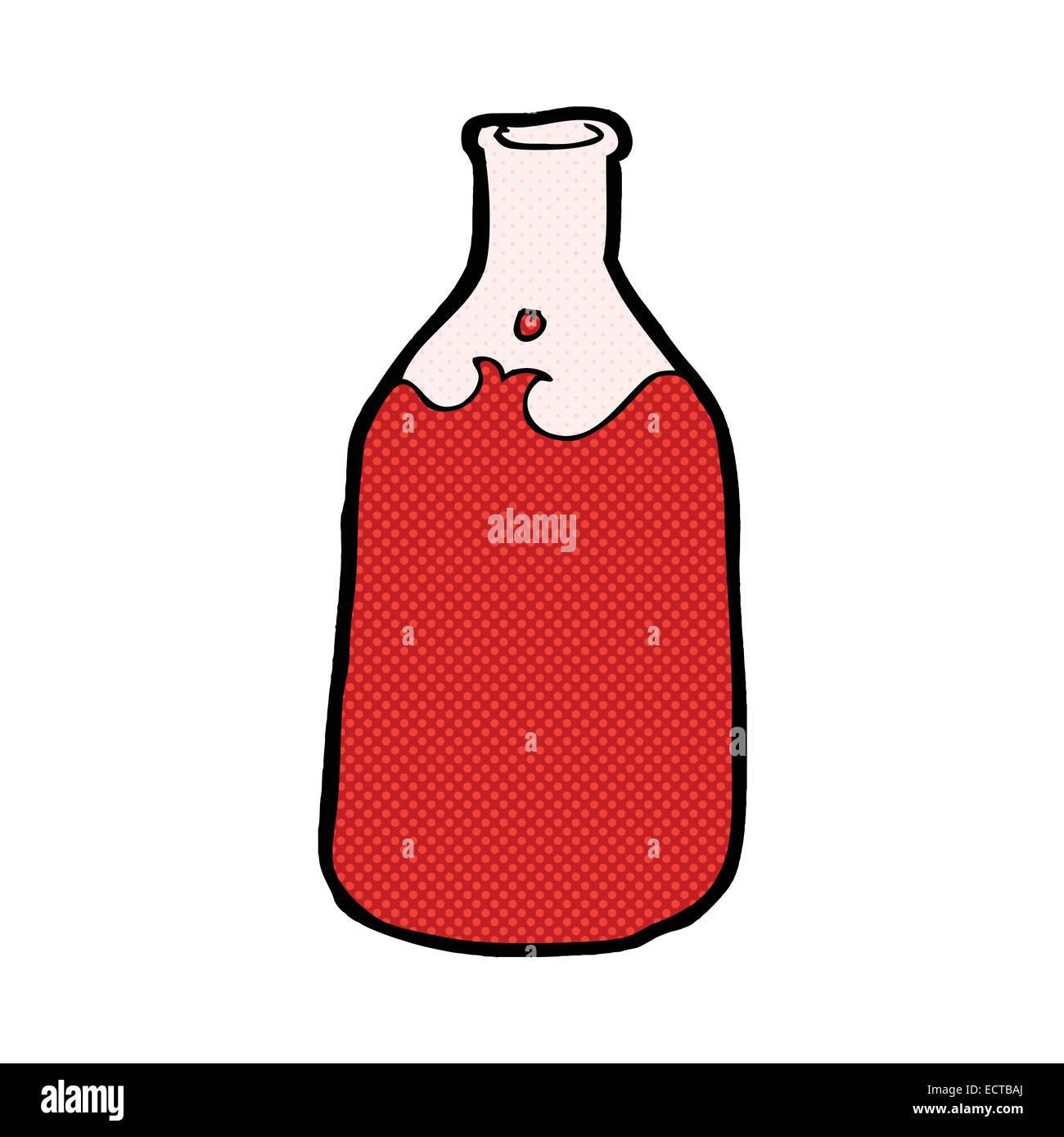 retro comic book style cartoon bottle Stock Vector Image & Art - Alamy