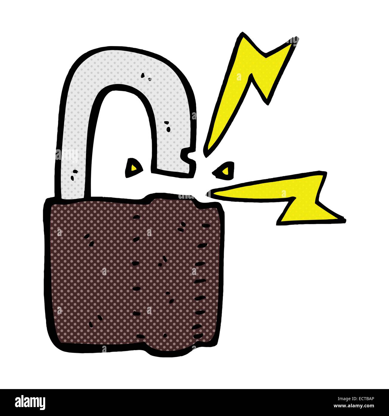 retro comic book style cartoon padlock symbol Stock Vector Image & Art ...