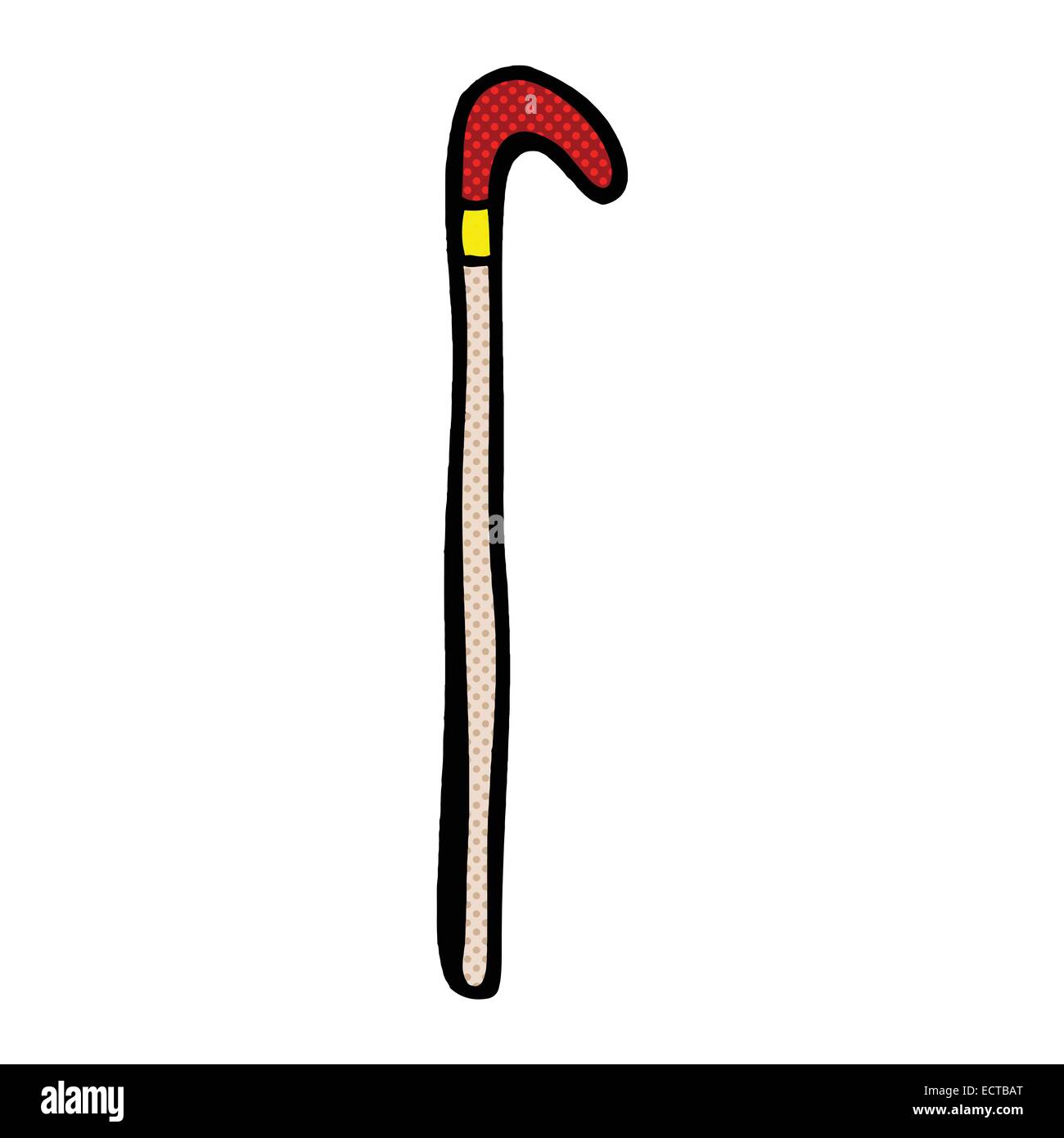 retro comic book style cartoon walking stick Stock Vector Image & Art ...