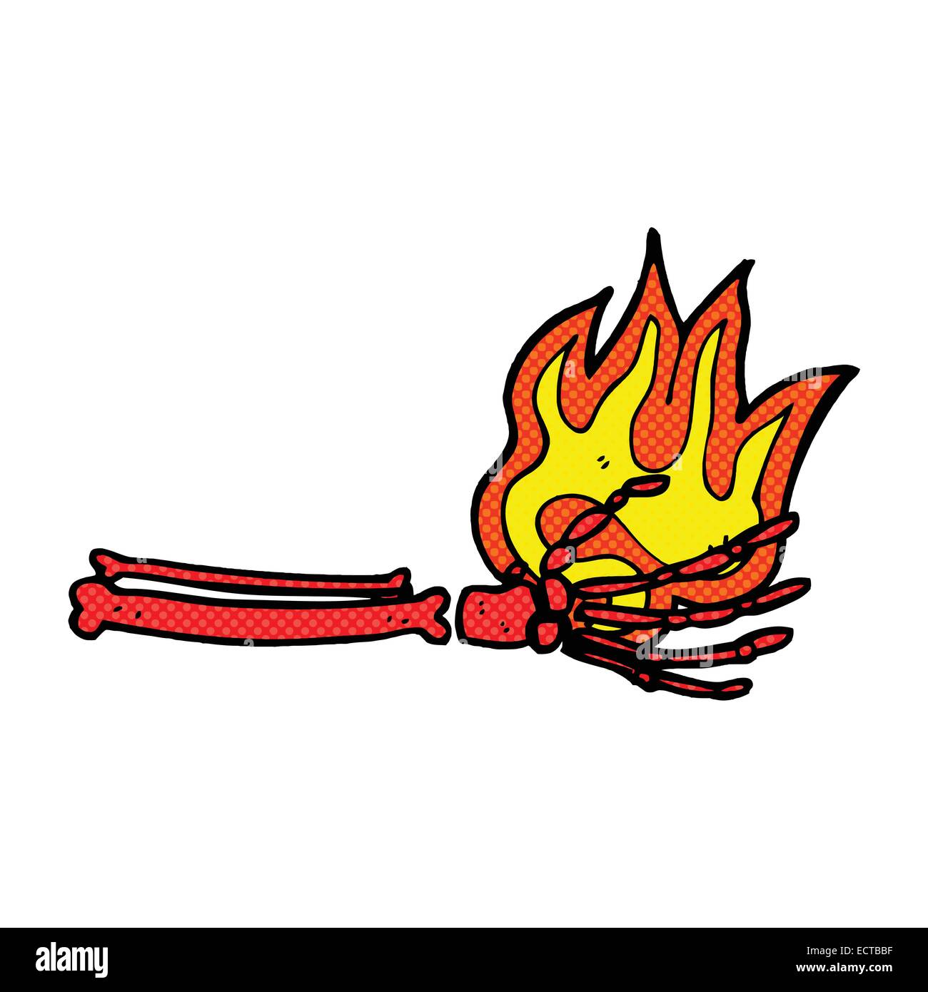 Cartoon flaming skeleton Cut Out Stock Images & Pictures - Alamy