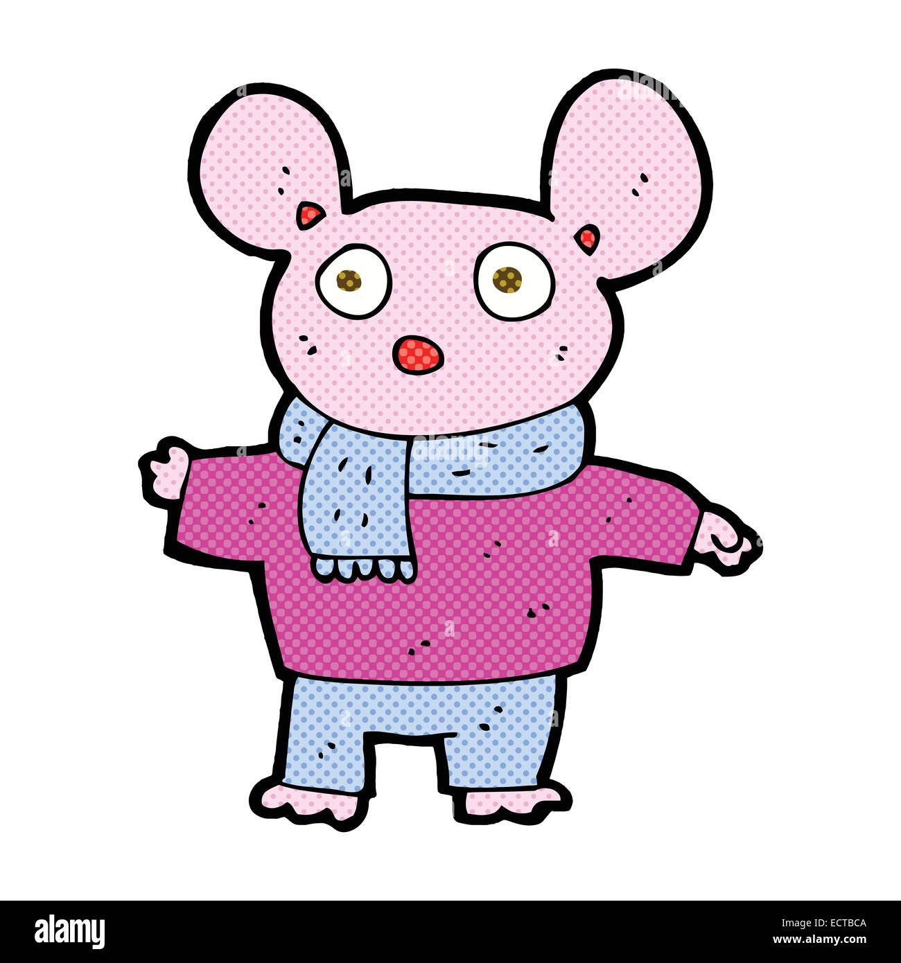 retro comic book style cartoon mouse in clothes Stock Vector Image ...