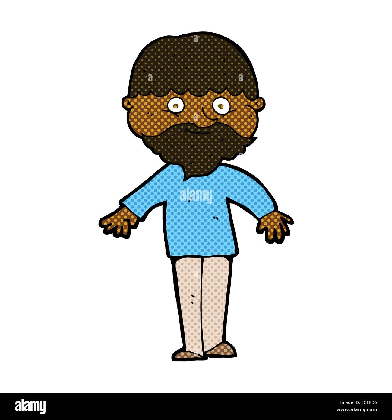 retro comic book style cartoon happy man Stock Vector Image & Art - Alamy
