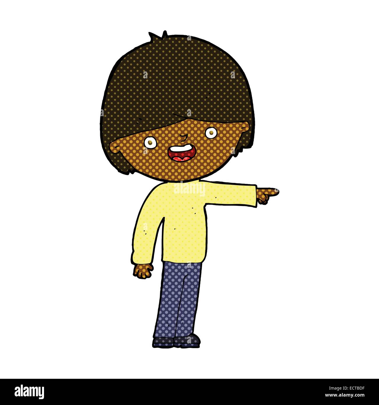 retro comic book style cartoon man pointing Stock Vector Image & Art ...