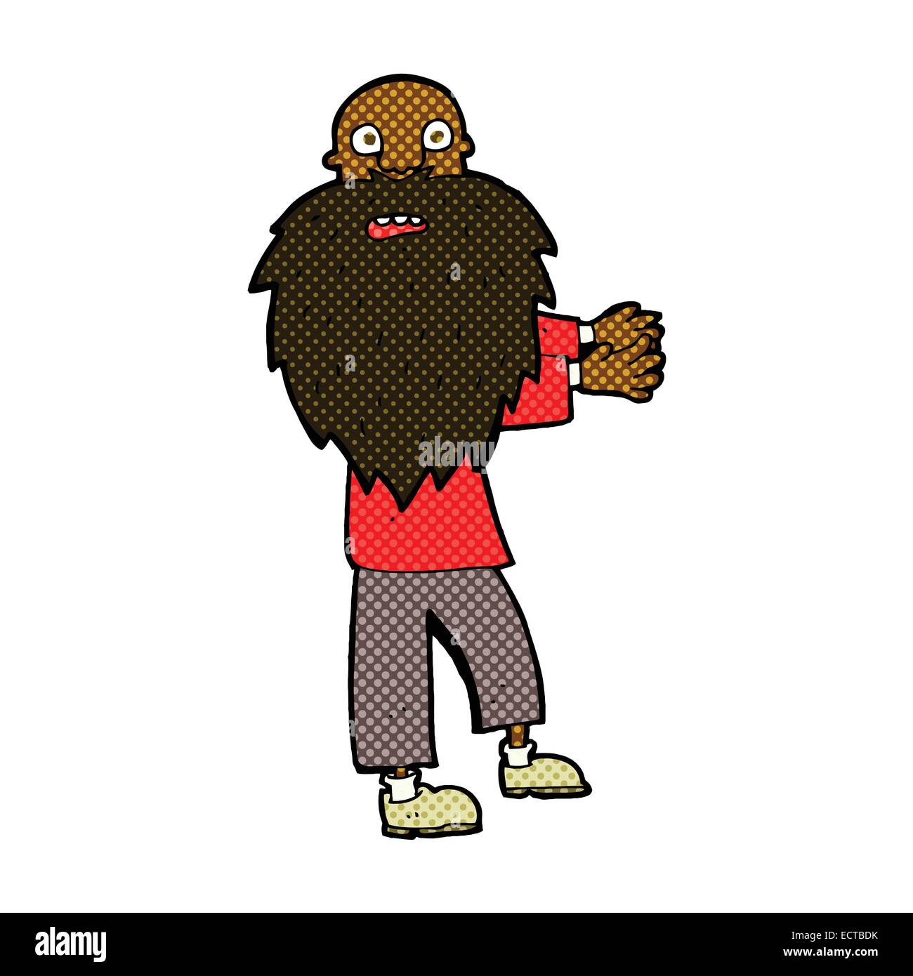 retro comic book style cartoon bearded old man Stock Vector Image & Art ...