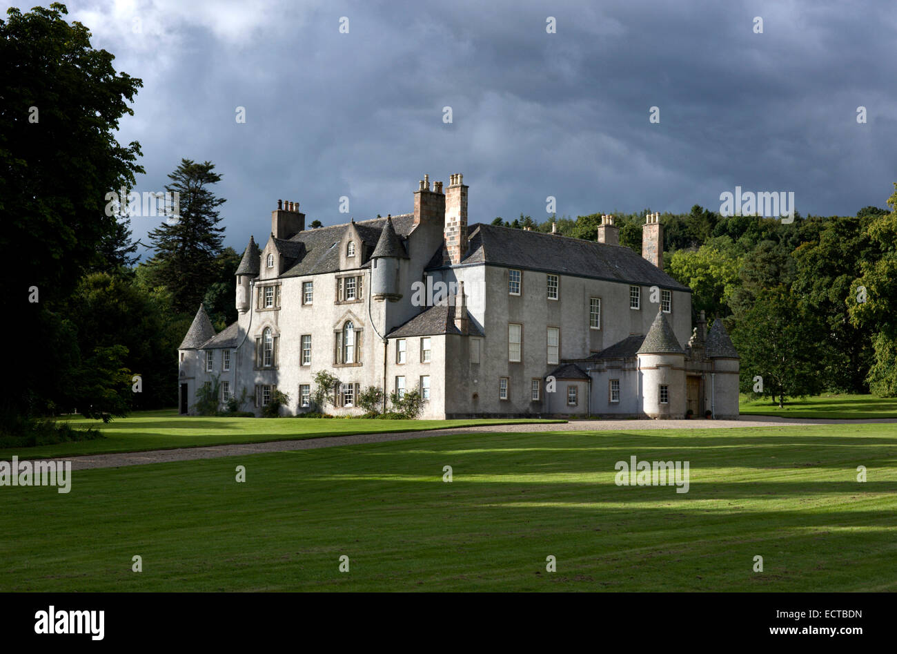 The beautiful scottish tower house of Leith Hall built in 1650 with its ...