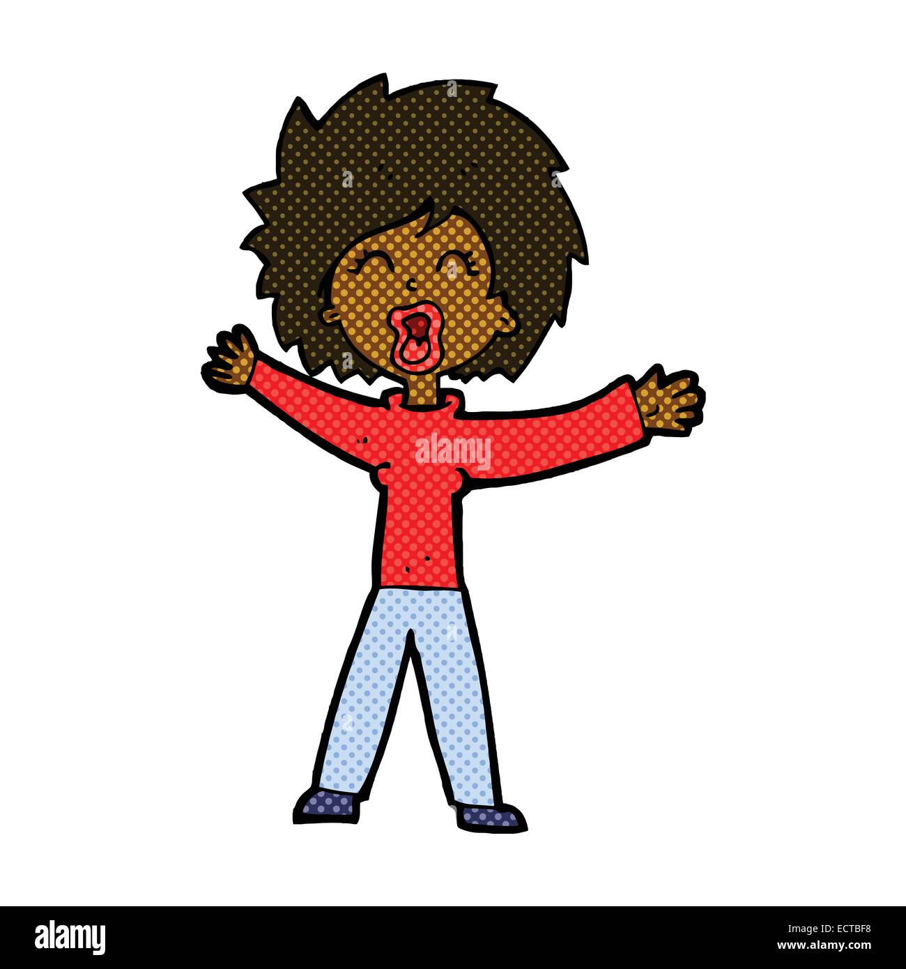 retro comic book style cartoon woman shouting Stock Vector Image & Art ...