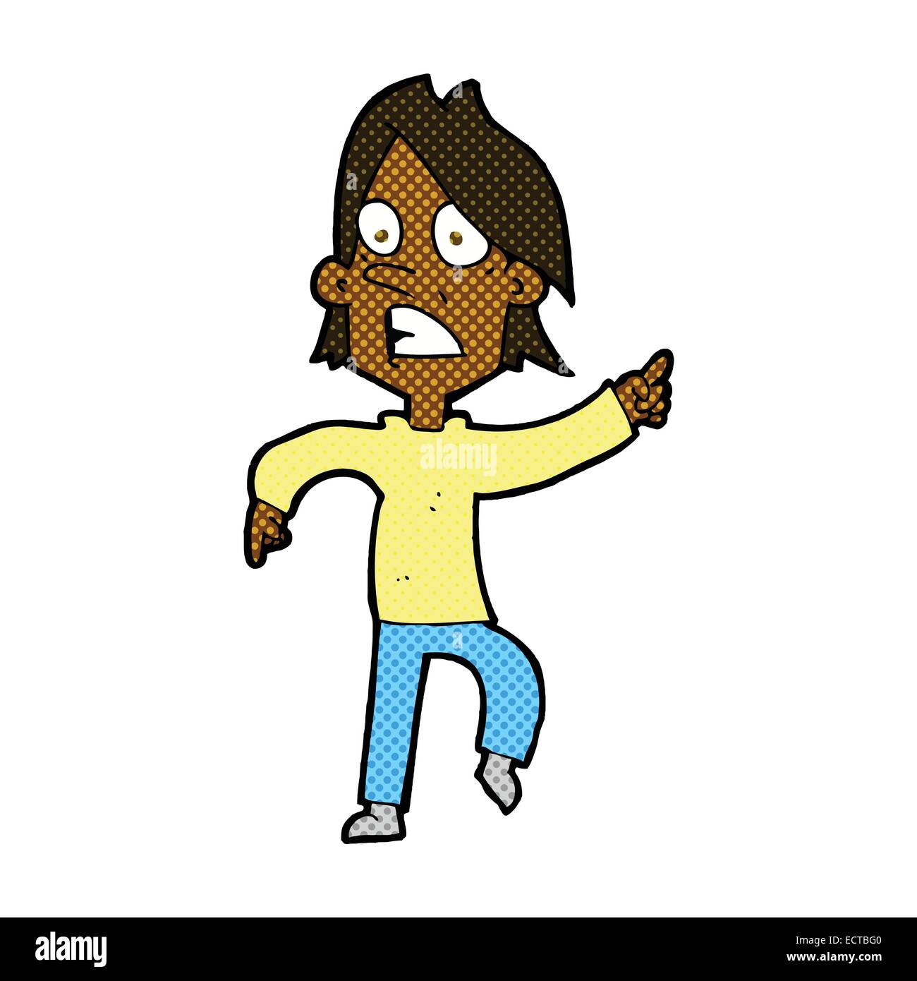 Cartoon style drawing worried man hi-res stock photography and images ...