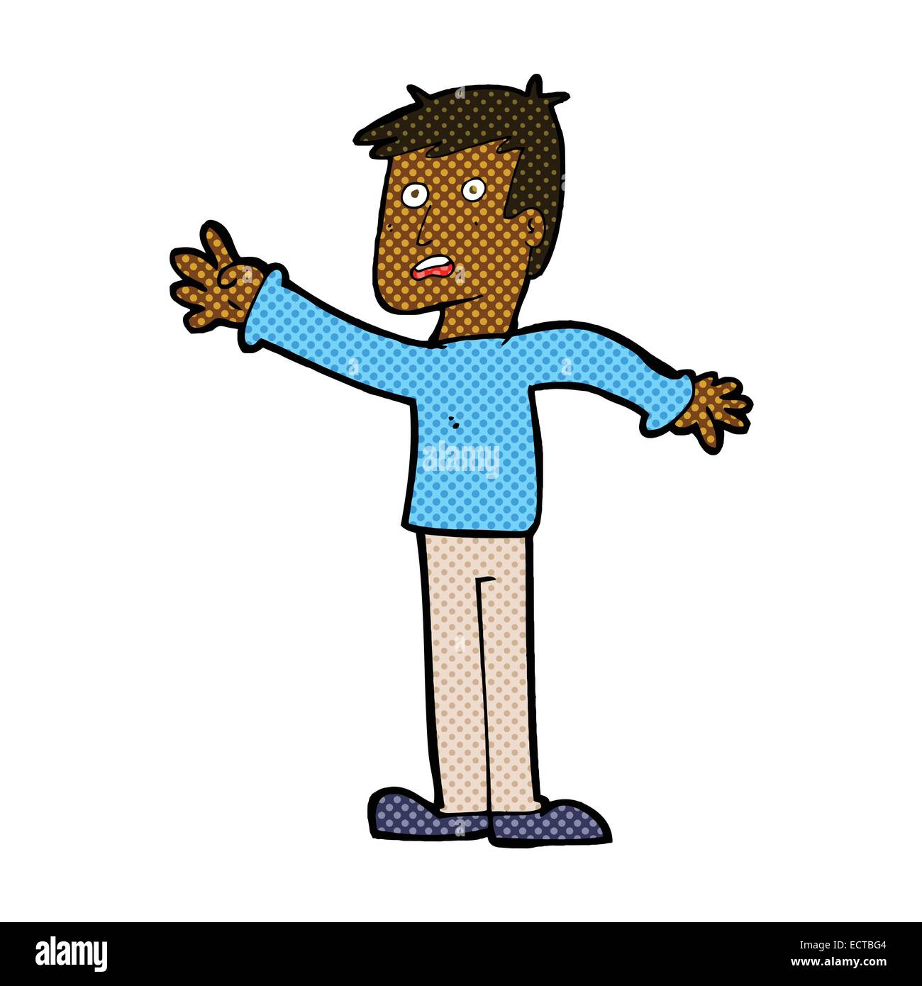 Cartoon style drawing worried man hi-res stock photography and images ...