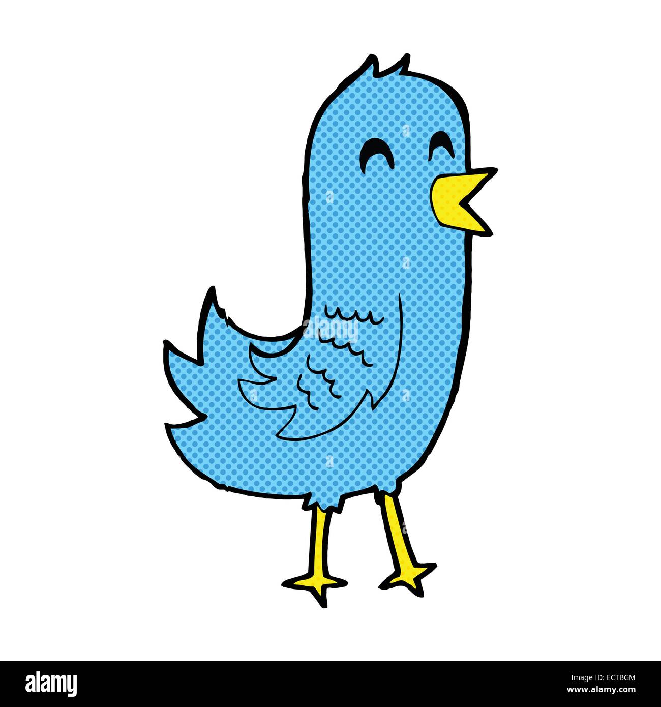 retro comic book style cartoon happy bird Stock Vector Image & Art - Alamy